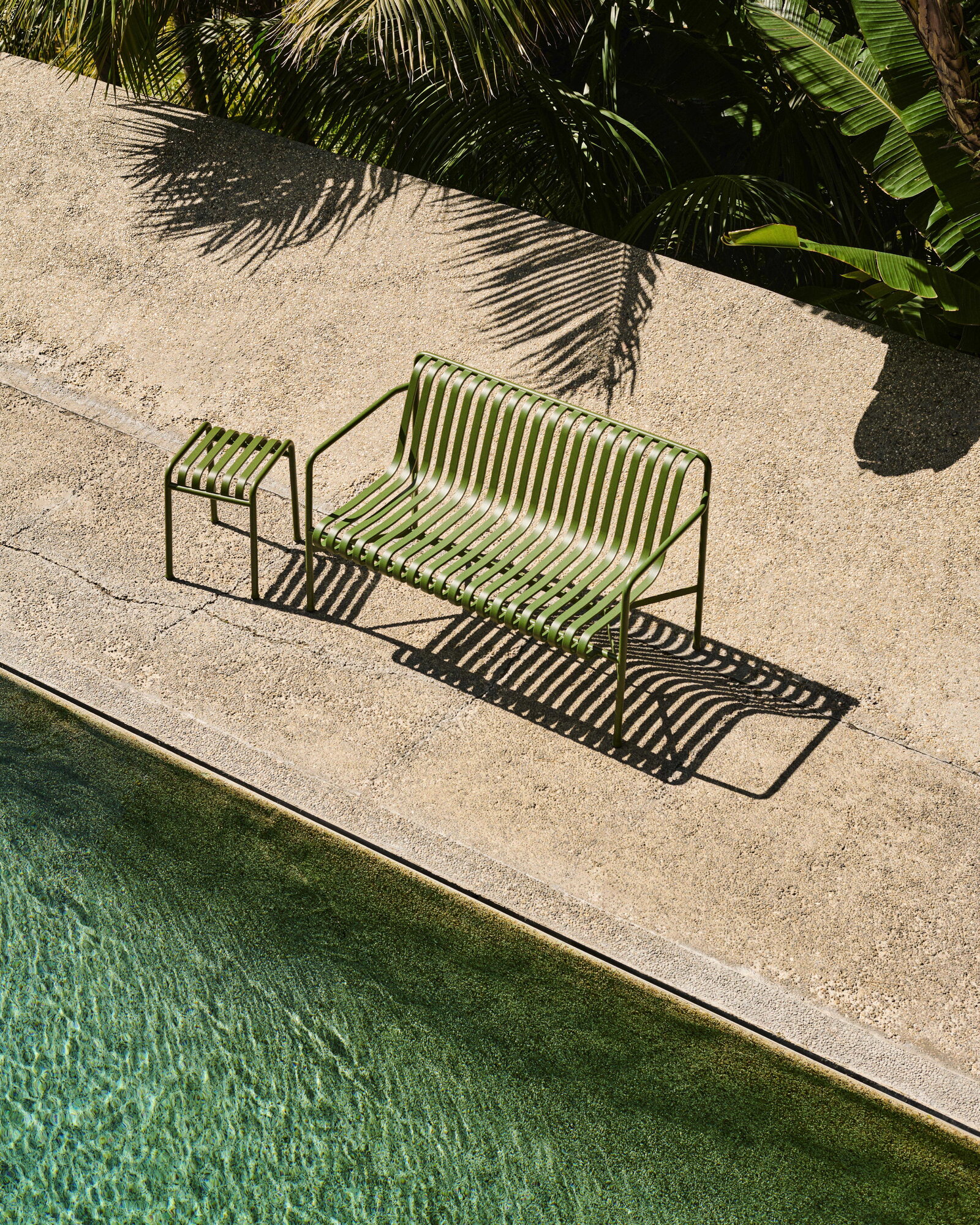 HAY Palissade dining bench, olive | Finnish Design Shop