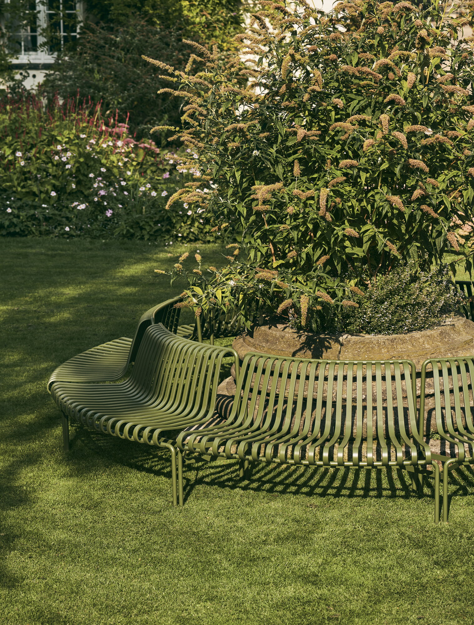 HAY Palissade Park Sitzbank, außen/außen, 2er-Set, Himmelgrau | Finnish ...