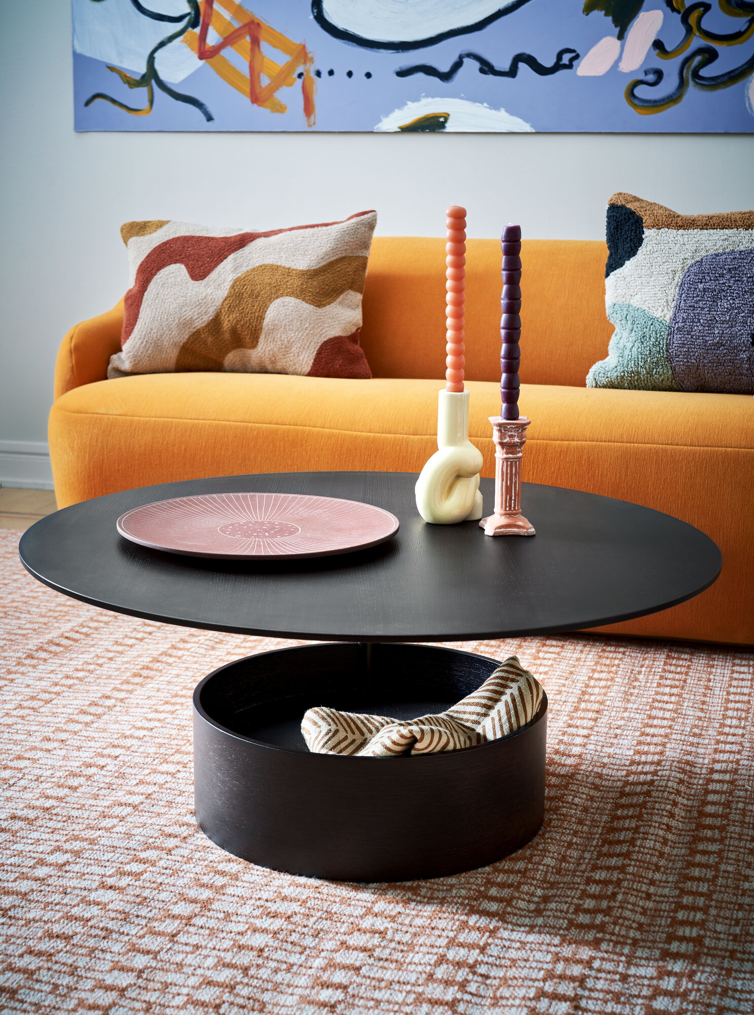 Maze Parasol coffee table, L, dark stained oak | Finnish Design Shop