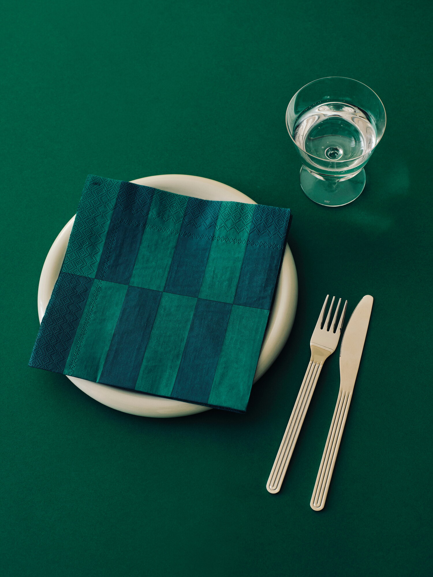 HAY Pattern napkins, dinner, set of 20, green - dark green | Finnish ...