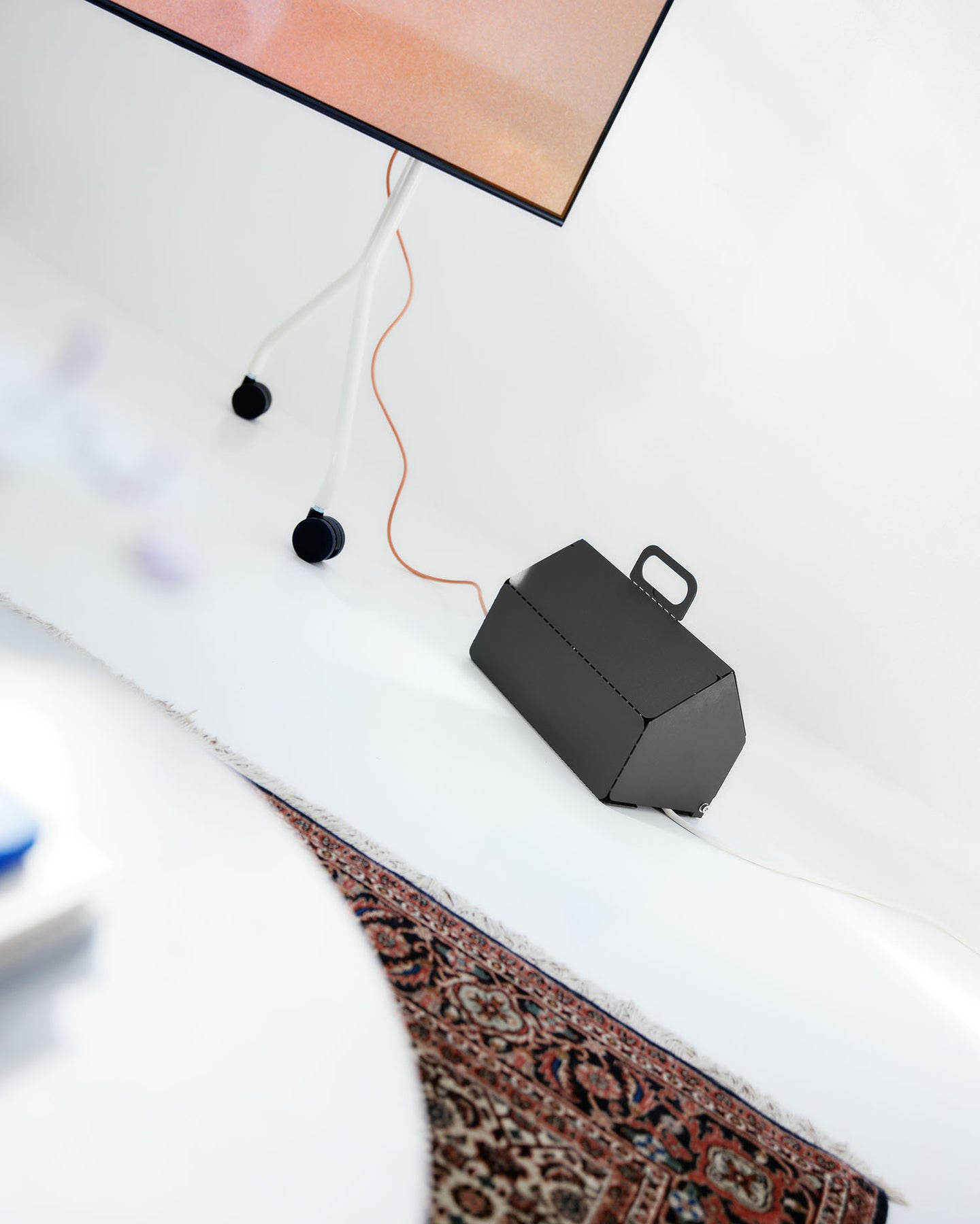 Pedestal Cable House cable management box, charcoal | Finnish Design ...