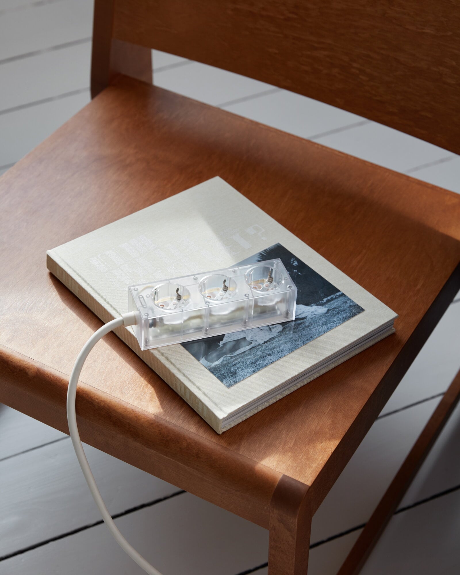 Pedestal Power Bar power strip, ghost | Finnish Design Shop