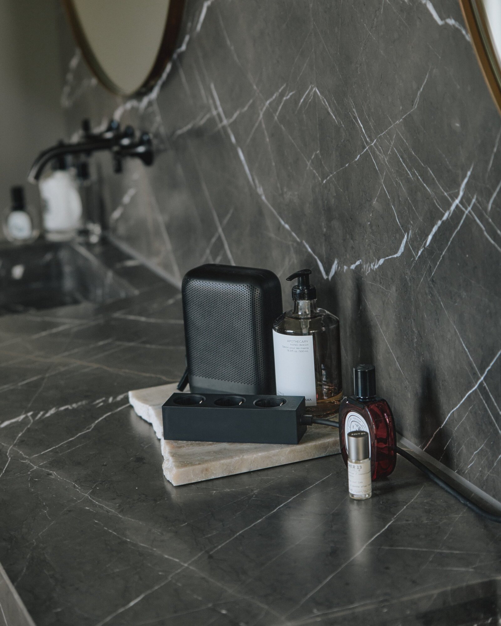 Pedestal Power Bar power strip, charcoal | Finnish Design Shop