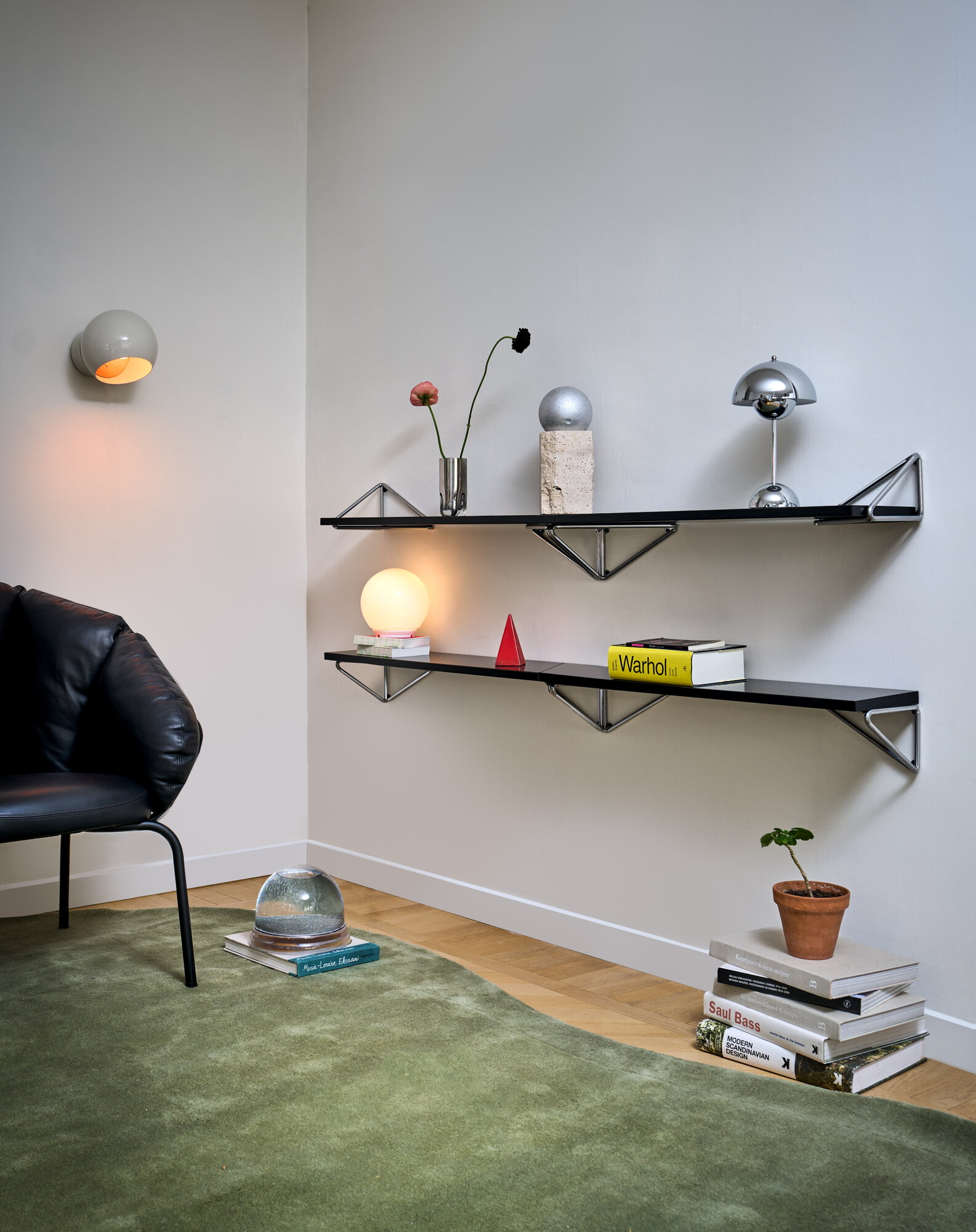 Maze Pythagoras XL brackets, 2 pcs, chrome | Finnish Design Shop