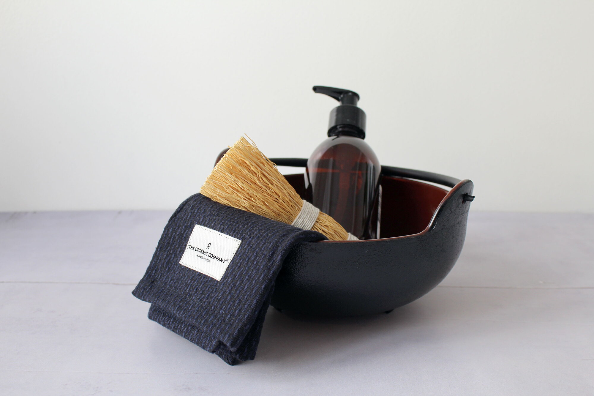 The Organic Company Kitchen and wash cloth, dark grey | Finnish Design Shop