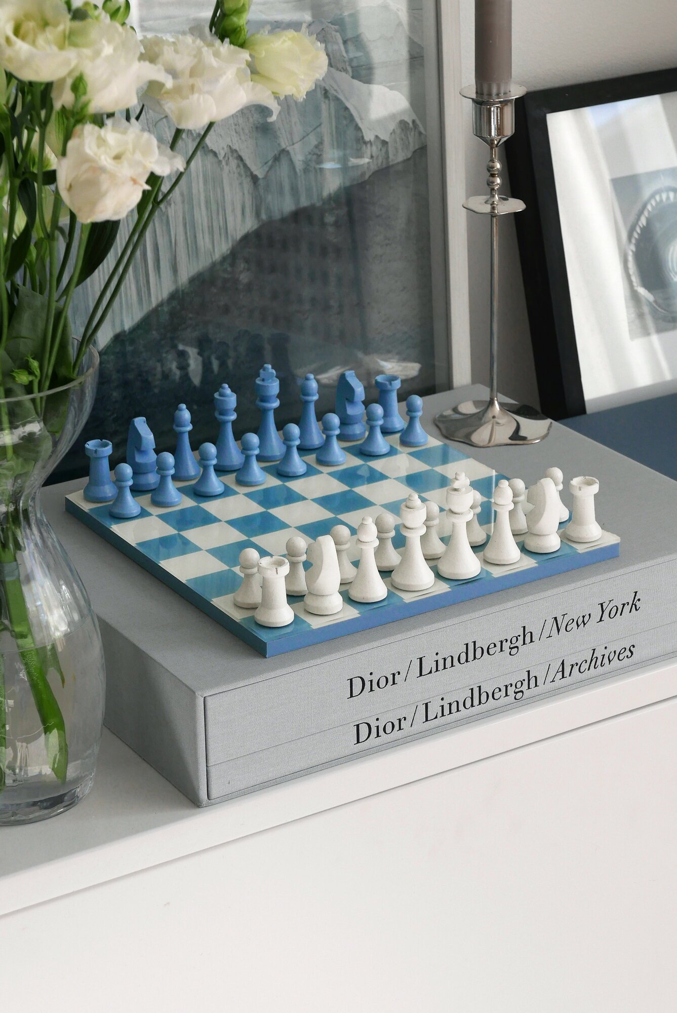 Printworks Classic - Chess, dusty blue | Finnish Design Shop