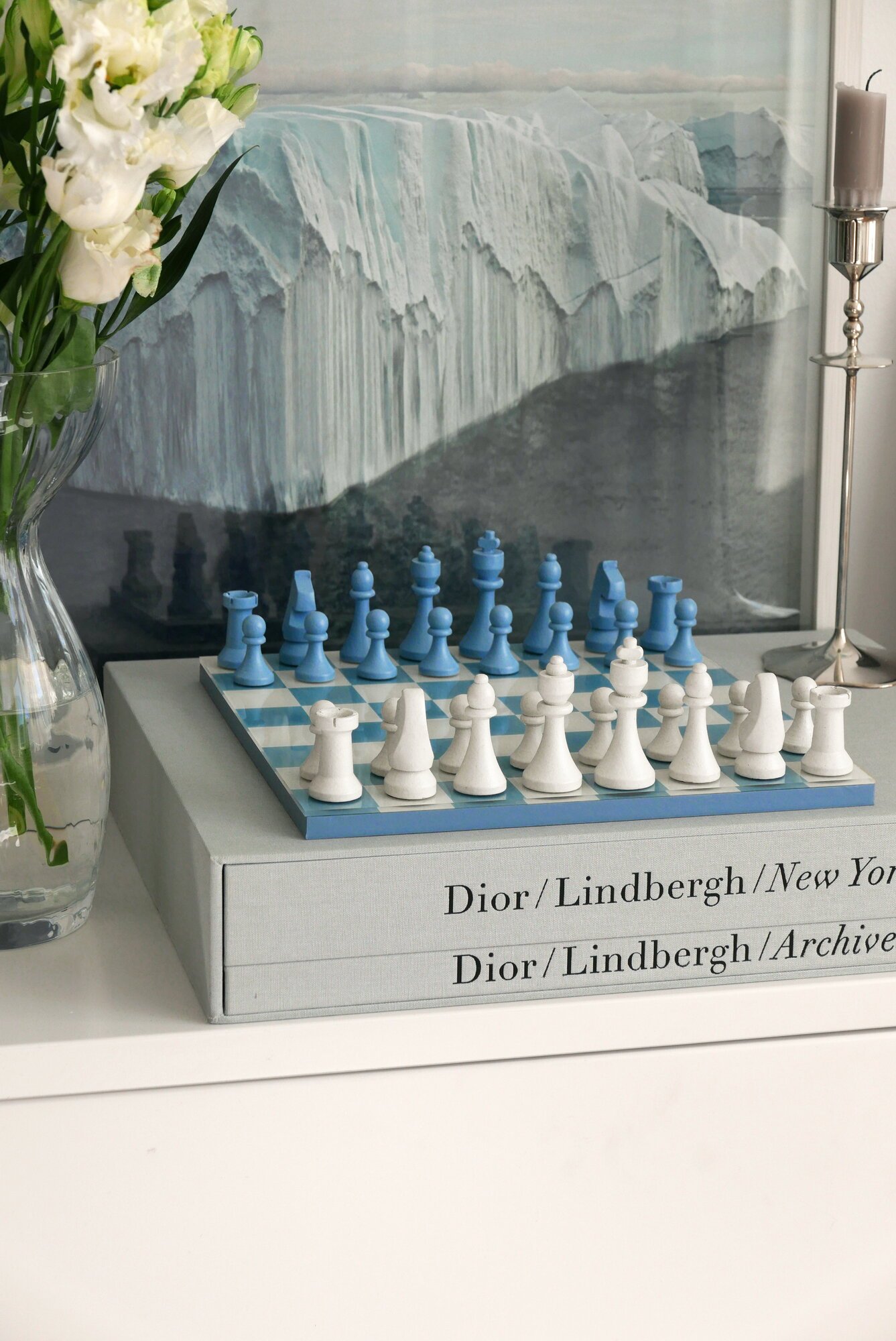 Printworks Classic - Chess, dusty blue | Finnish Design Shop UK