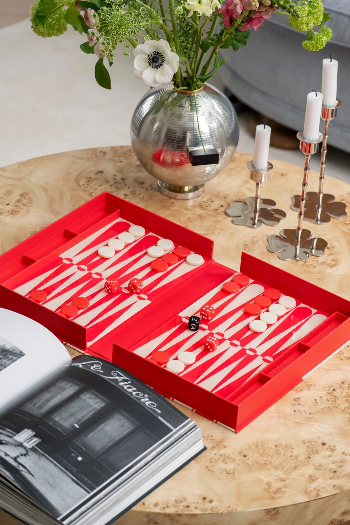 Printworks Classic - Art of Backgammon, punainen - luonnonvalkoinen ...