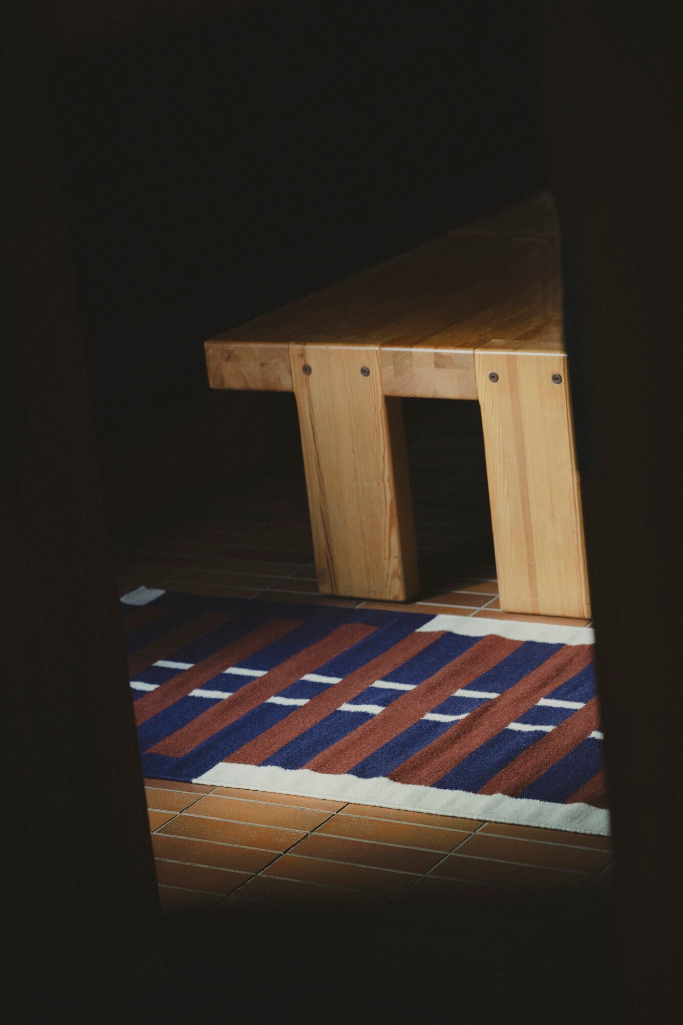 Woven Works Trace rug, dark blue | Finnish Design Shop