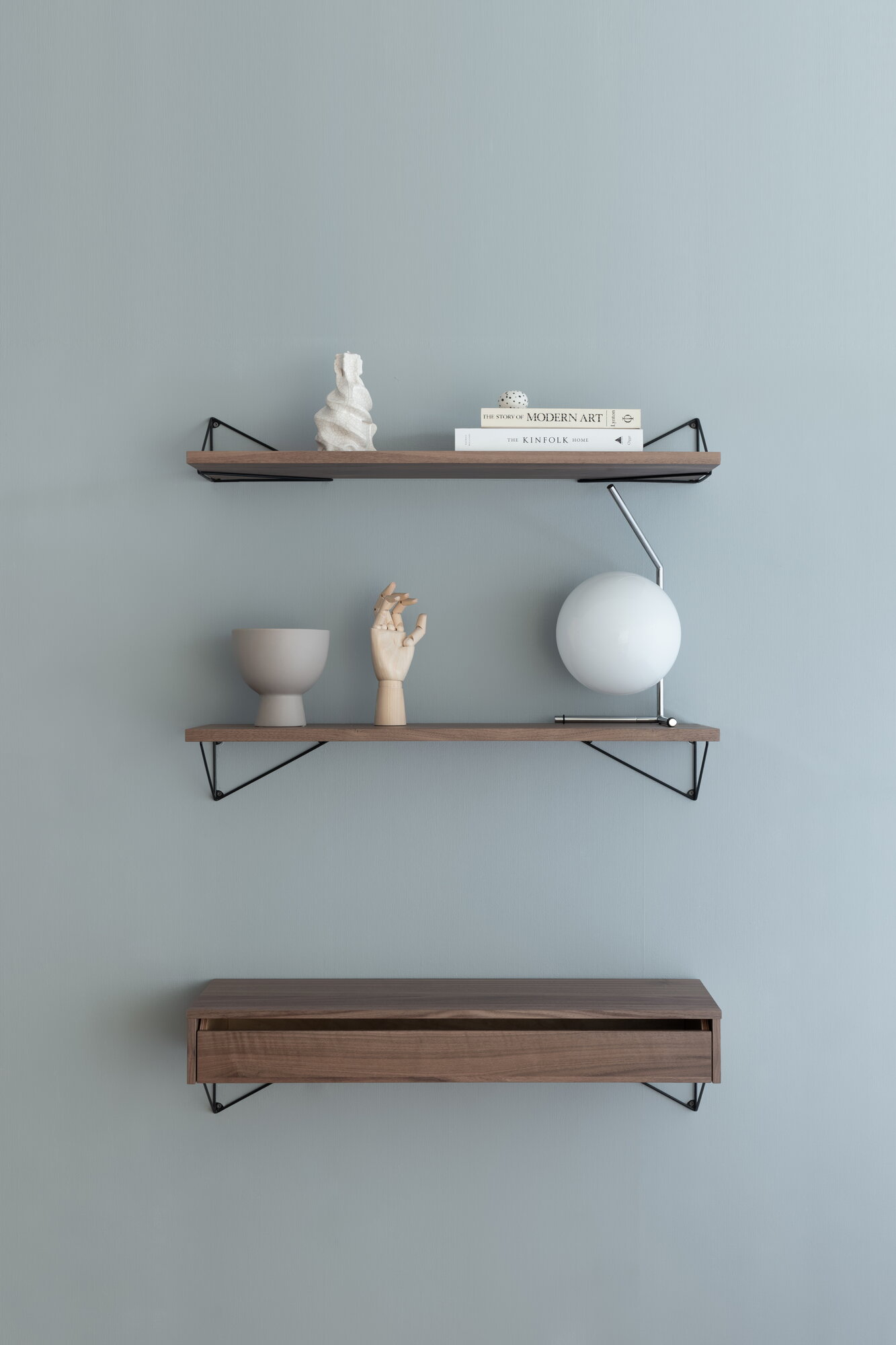 Maze Étagère Pythagoras L, 80 x 27 cm, noyer | Finnish Design Shop