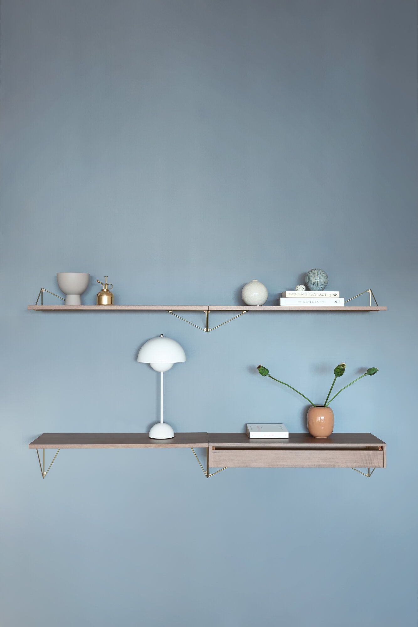 Maze Étagère Pythagoras L, 80 x 27 cm, noyer | Finnish Design Shop