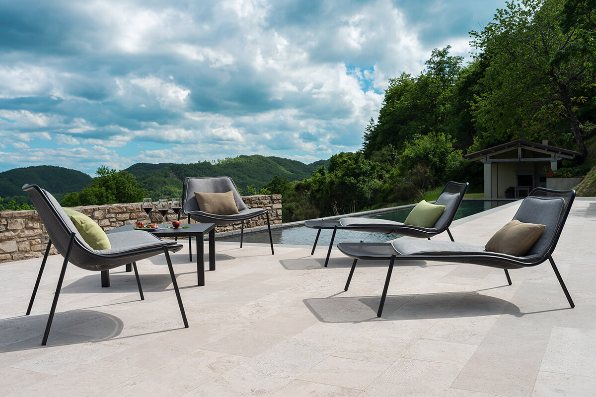 Emu Round lounge chair seat and back cushion, grey | Finnish Design Shop