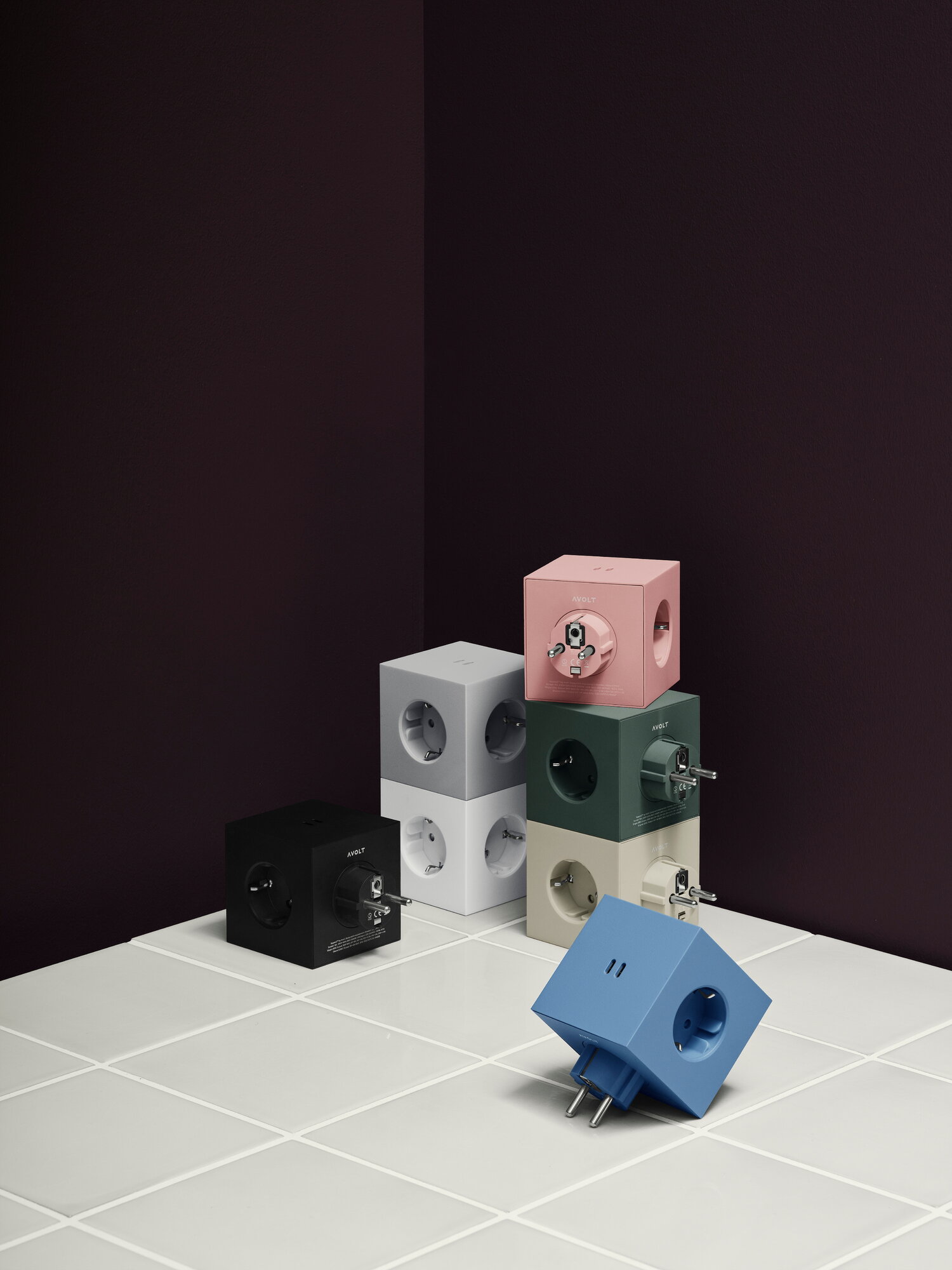 Avolt Square 2 USB-C wall socket extender, Gotland grey | Finnish ...