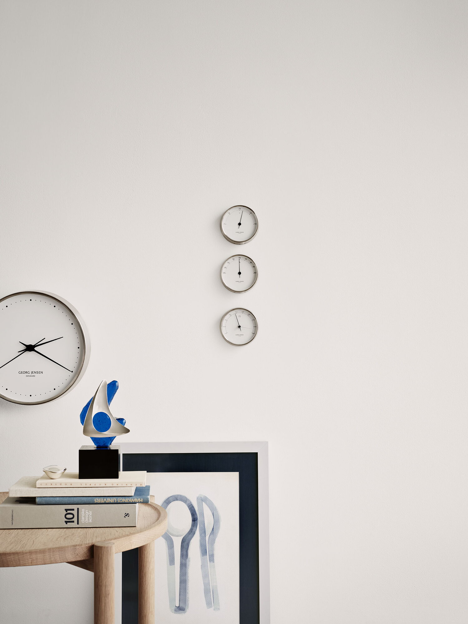 Georg Jensen Henning Koppel wall clock, 22 cm, stainless steel ...