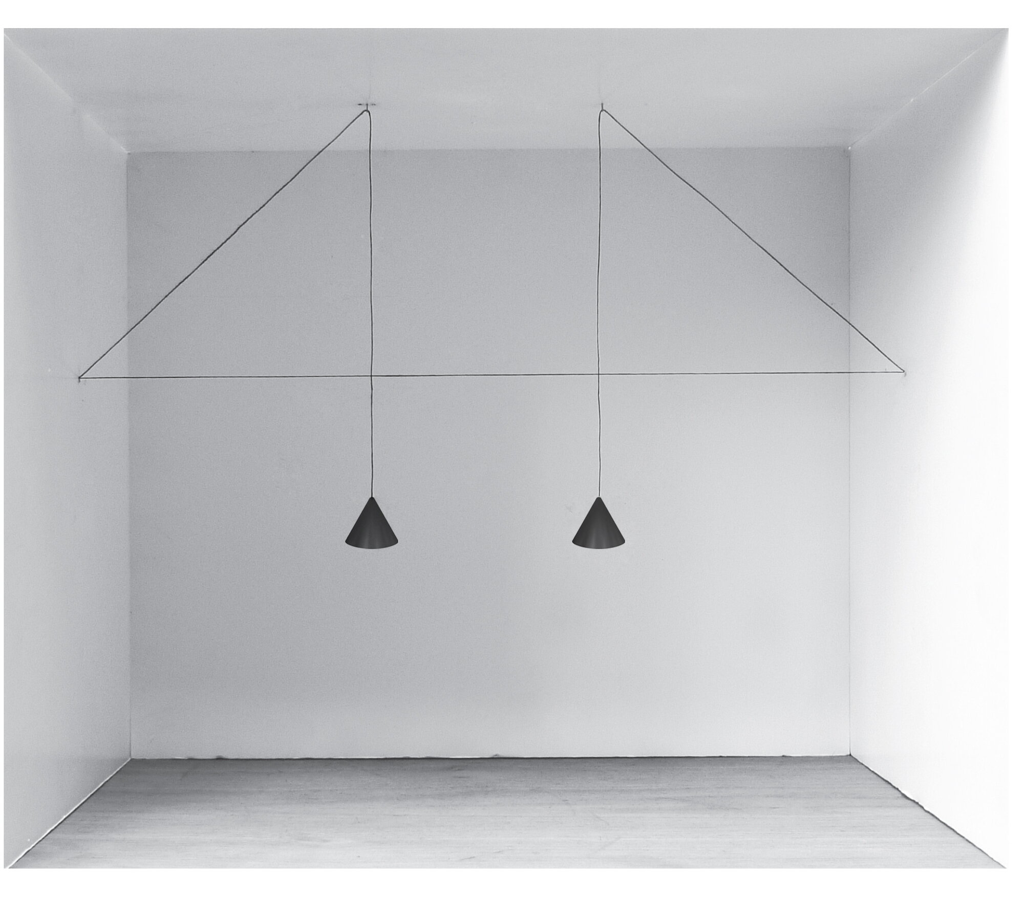 Flos String Light Cone Head lamp, 12 m cable, black | Finnish Design ...