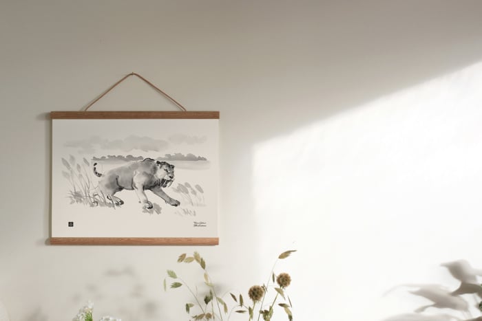 Teemu Järvi Illustrations Sabre-Toothed Cat poster, 40 x 30 cm ...