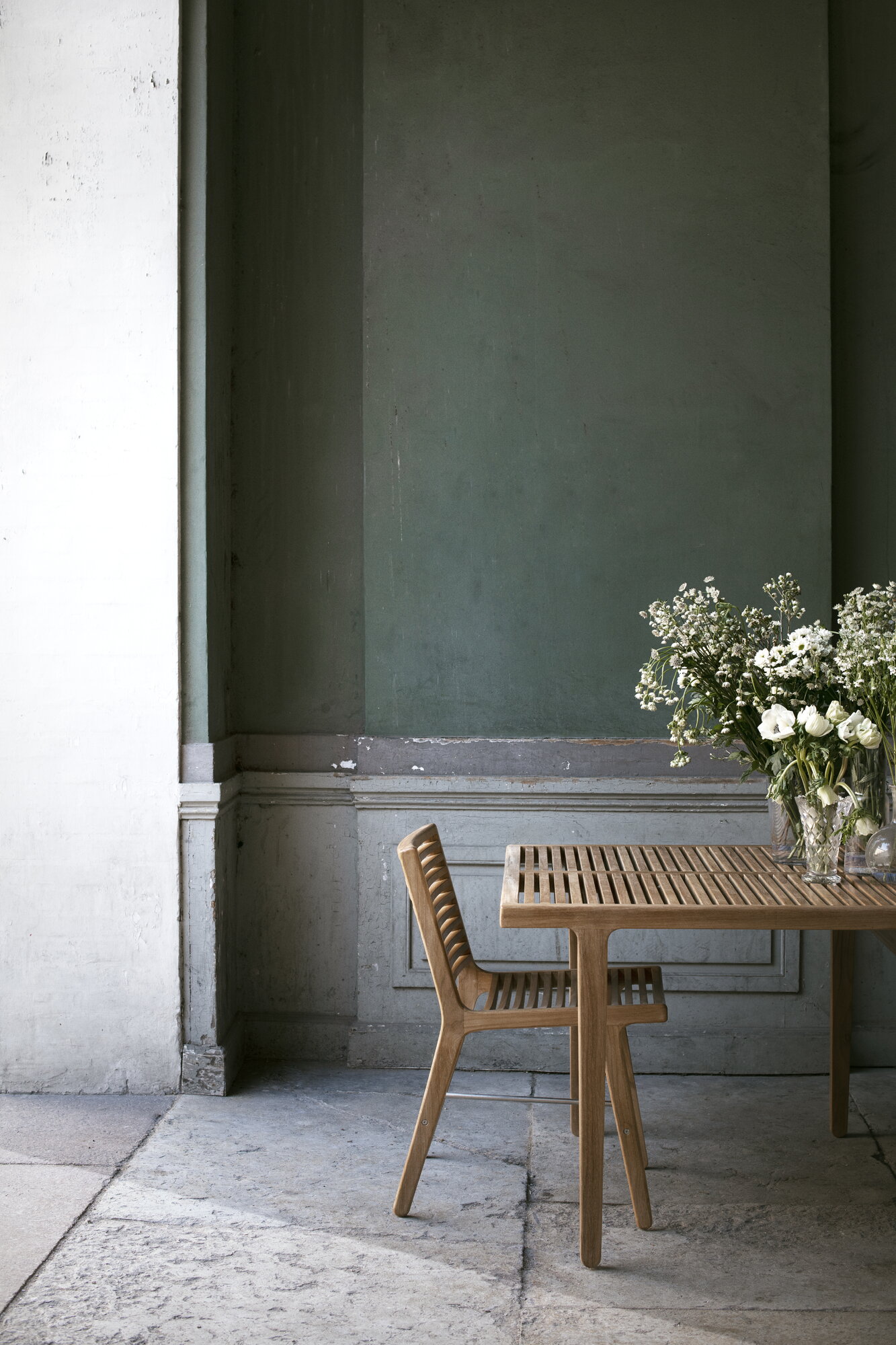 Sibast RIB dining table, 140 x 70 cm, teak - stainless steel | Finnish ...