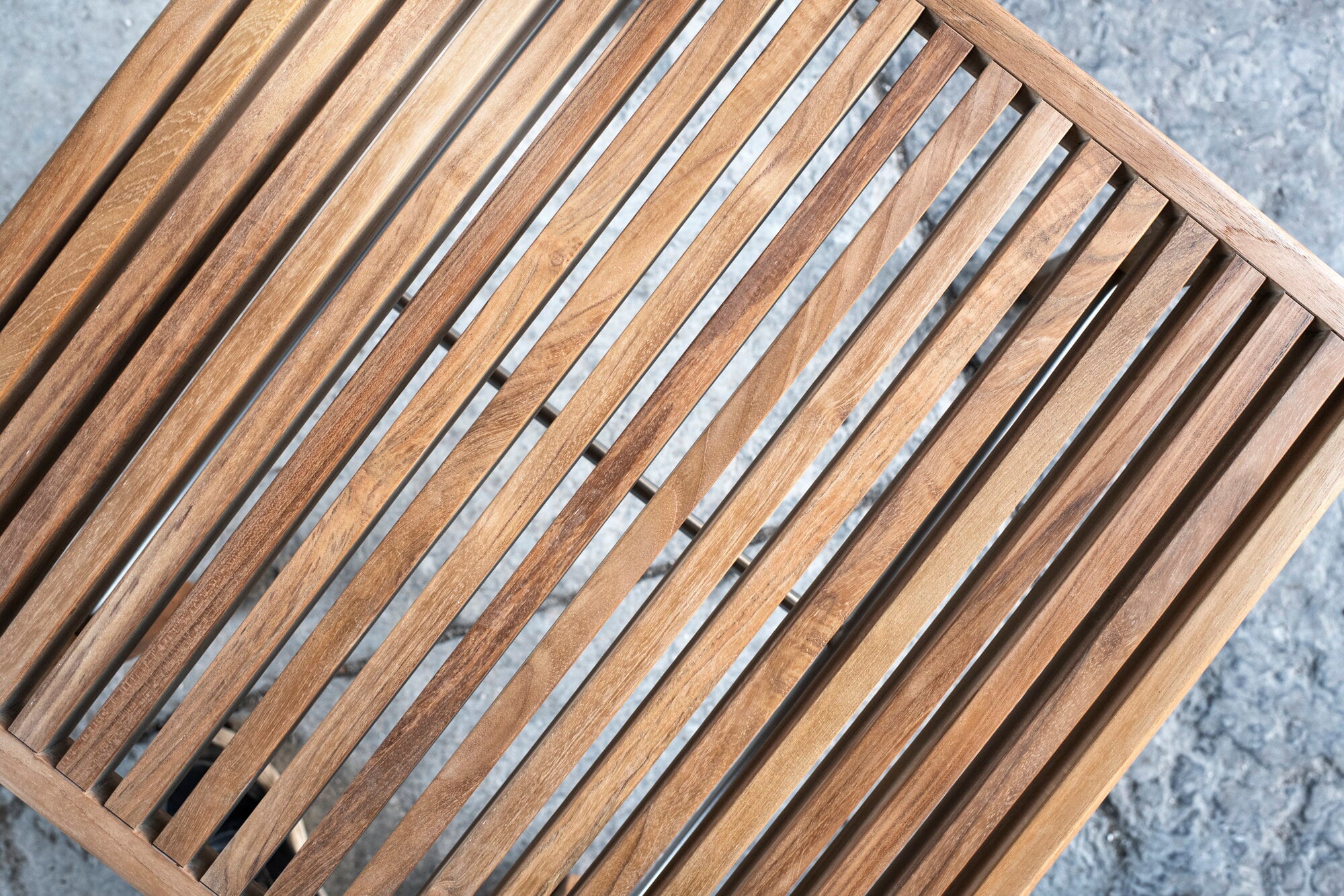 Sibast RIB lounge table, 60 x 60 cm, teak - stainless steel | Finnish ...