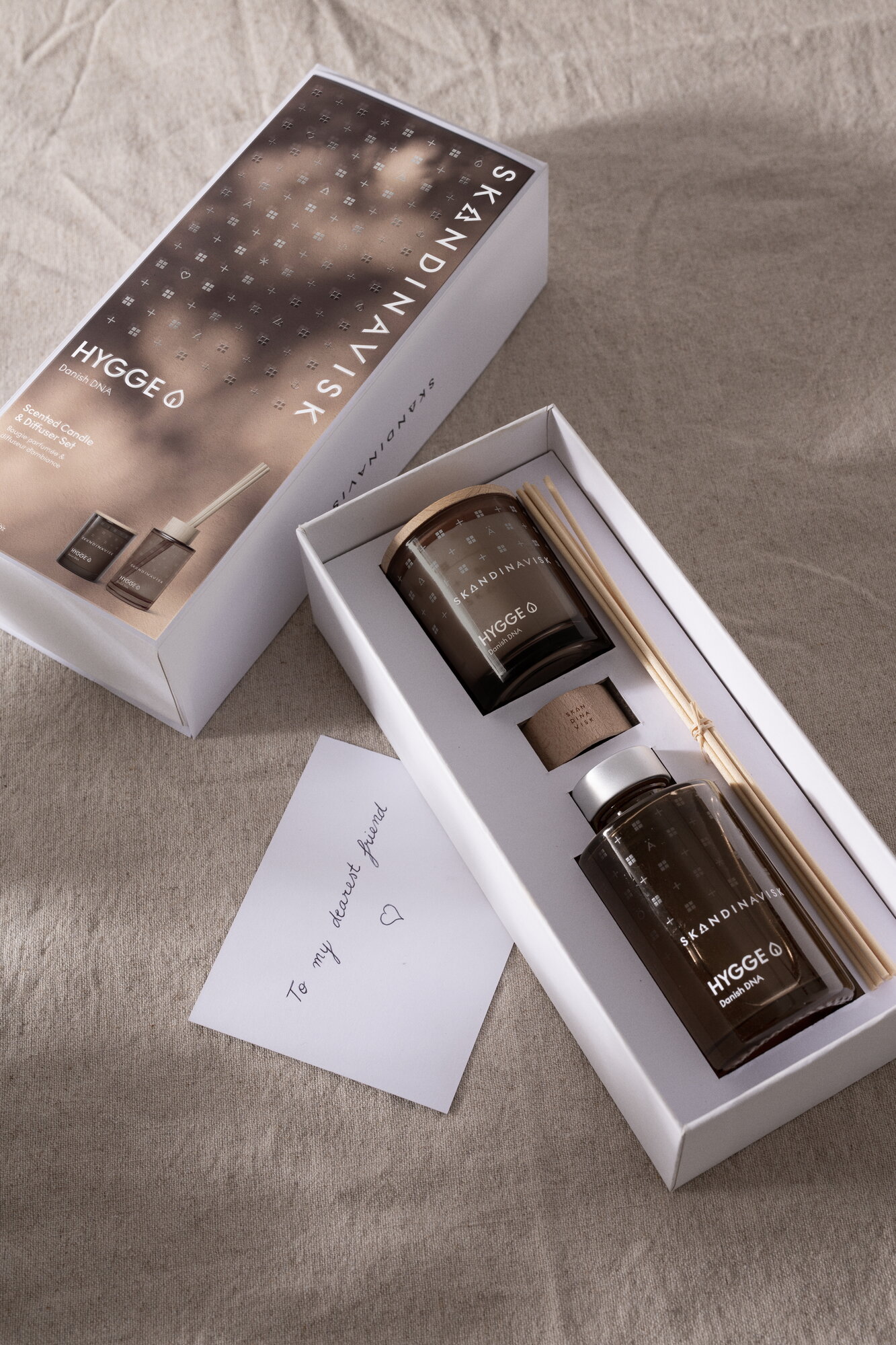 Skandinavisk Scented candle and scent diffuser set, HYGGE | Finnish ...