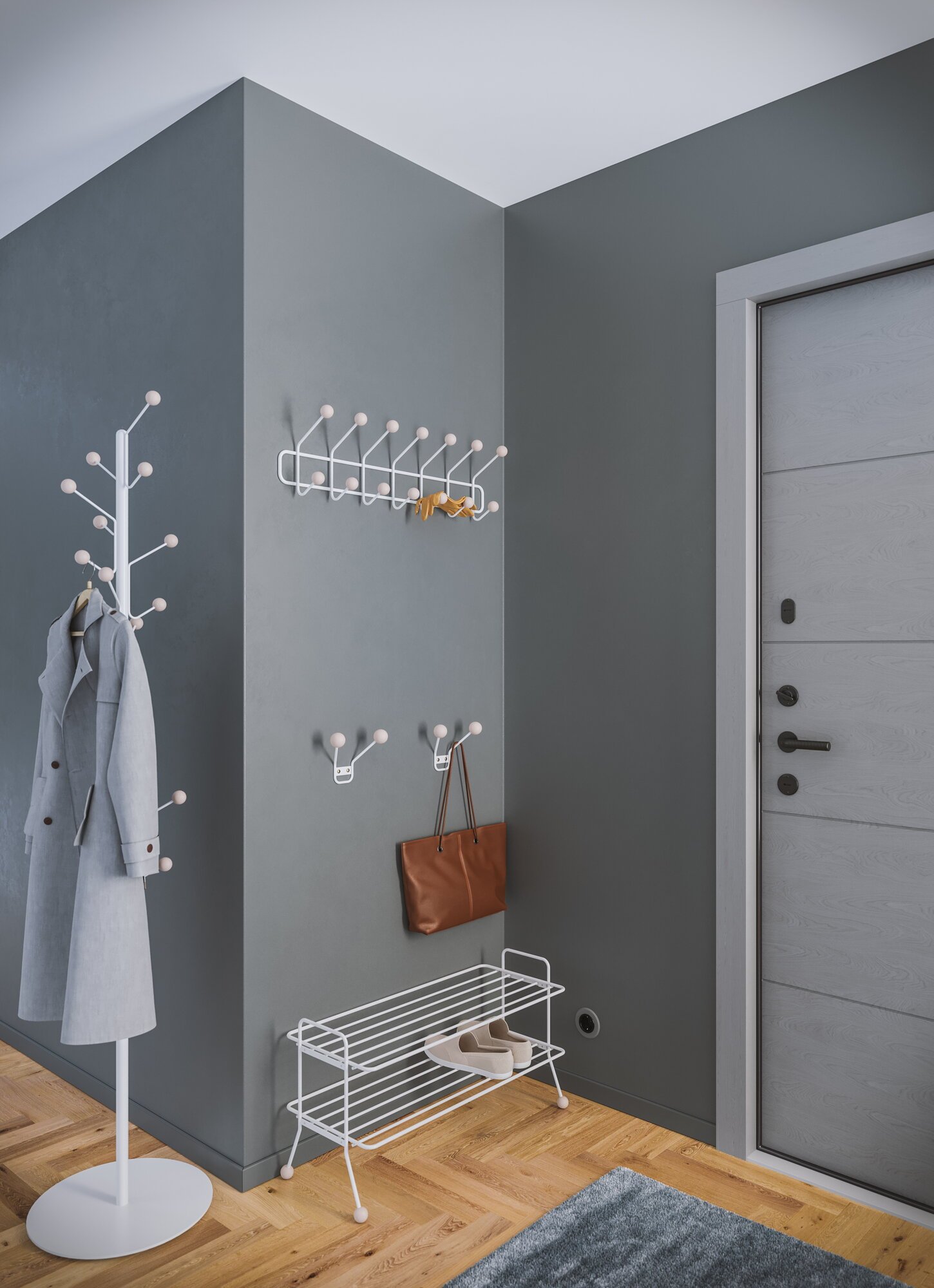 Maze Bill Horizontal seinänaulakko, valkoinen | Finnish Design Shop