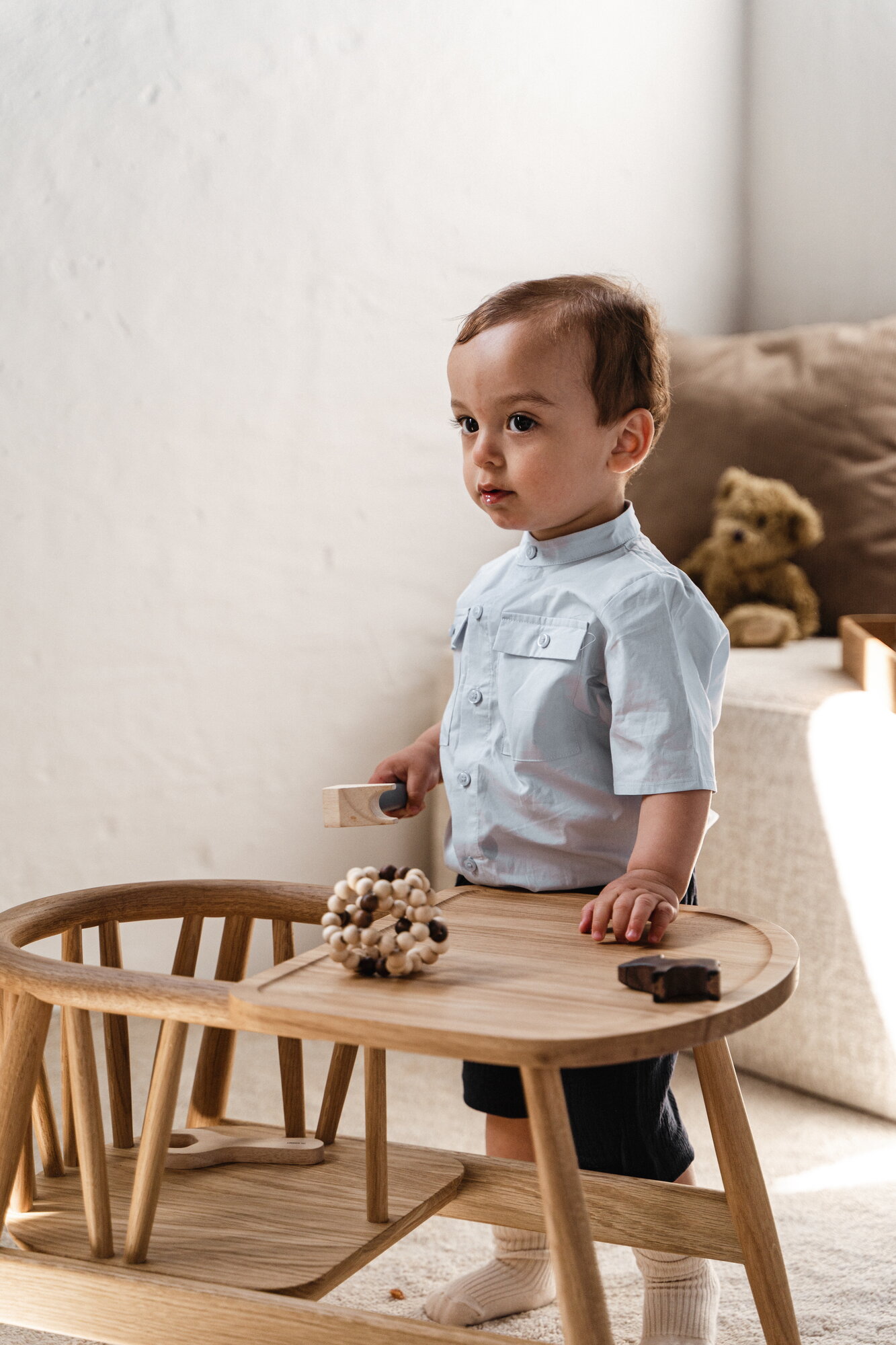 Oaklings Smilla toddler chair with tray, oak | Finnish Design Shop
