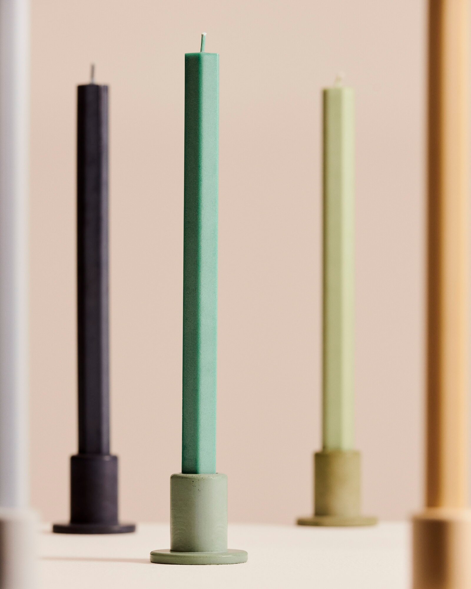 HAY Square candle, light green | Finnish Design Shop