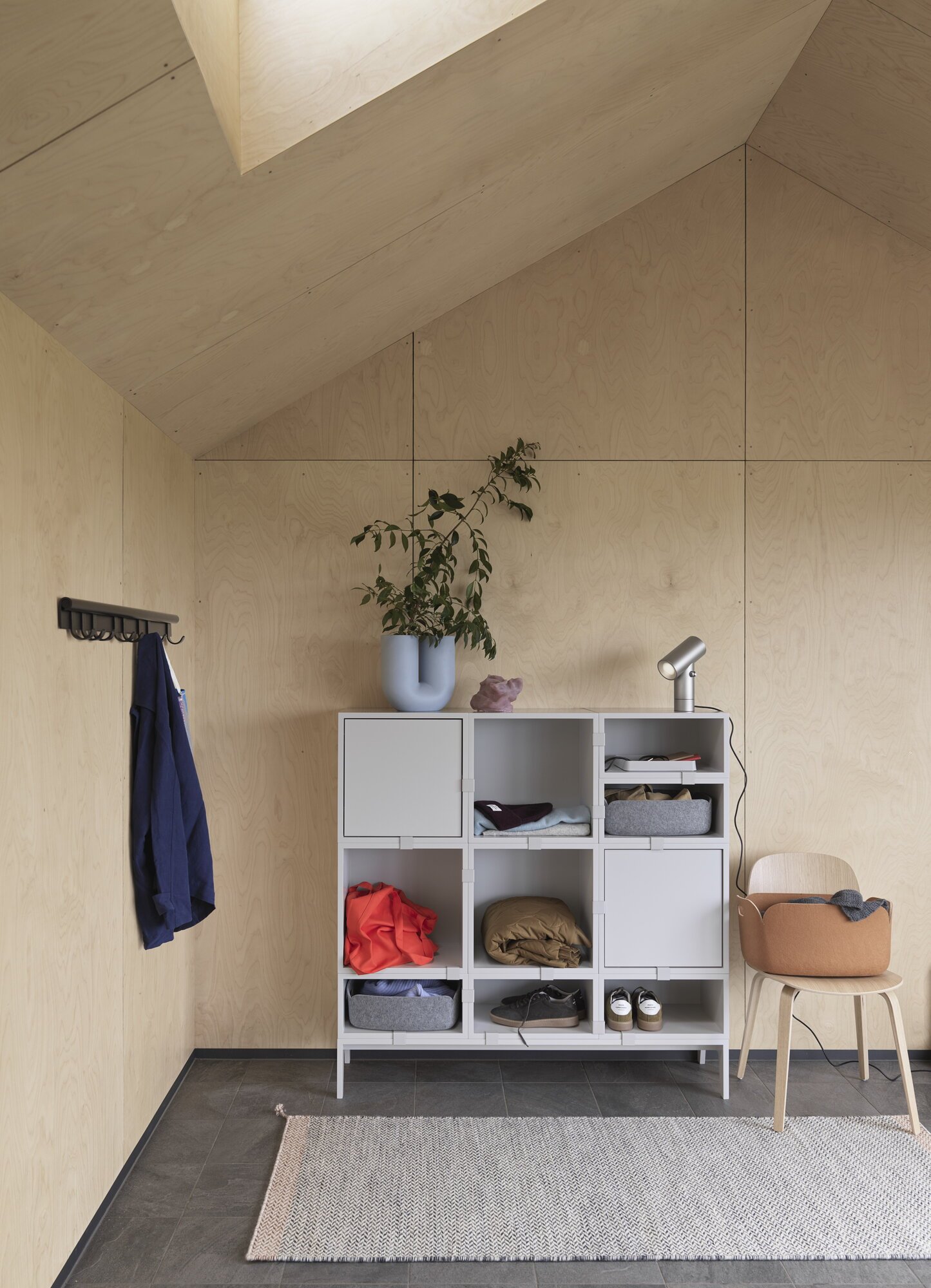 Muuto Stacked Hallway Storage, configuration 3, grey | Finnish Design ...