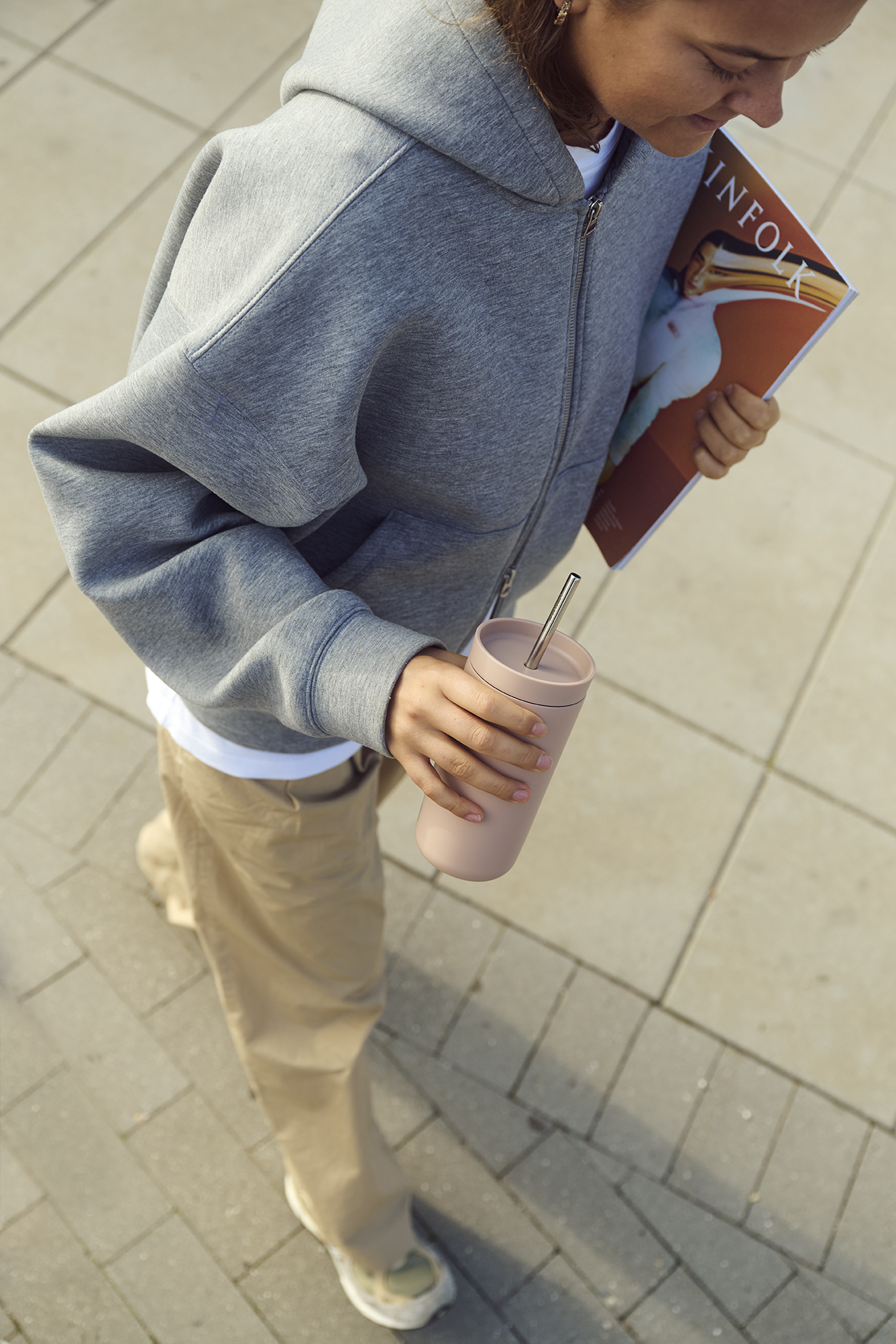 Stelton To Go Sip vacuum insulated cup with straw, 0,4 L, heather ...