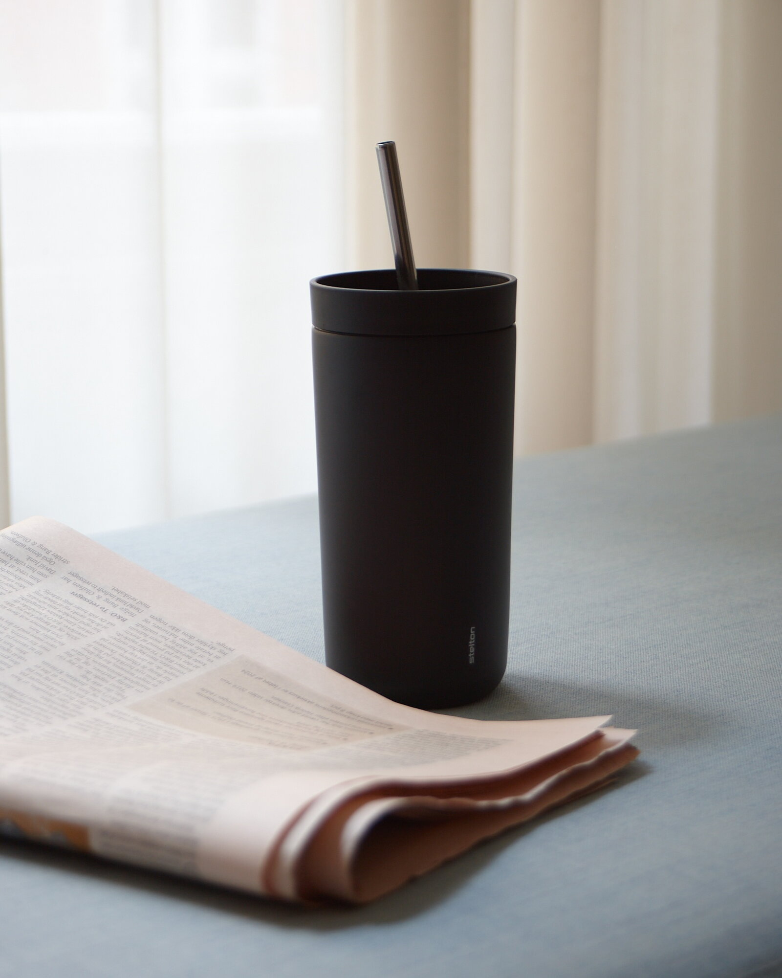 Stelton To Go Sip vacuum insulated cup with straw, 0,4 L, soft black ...