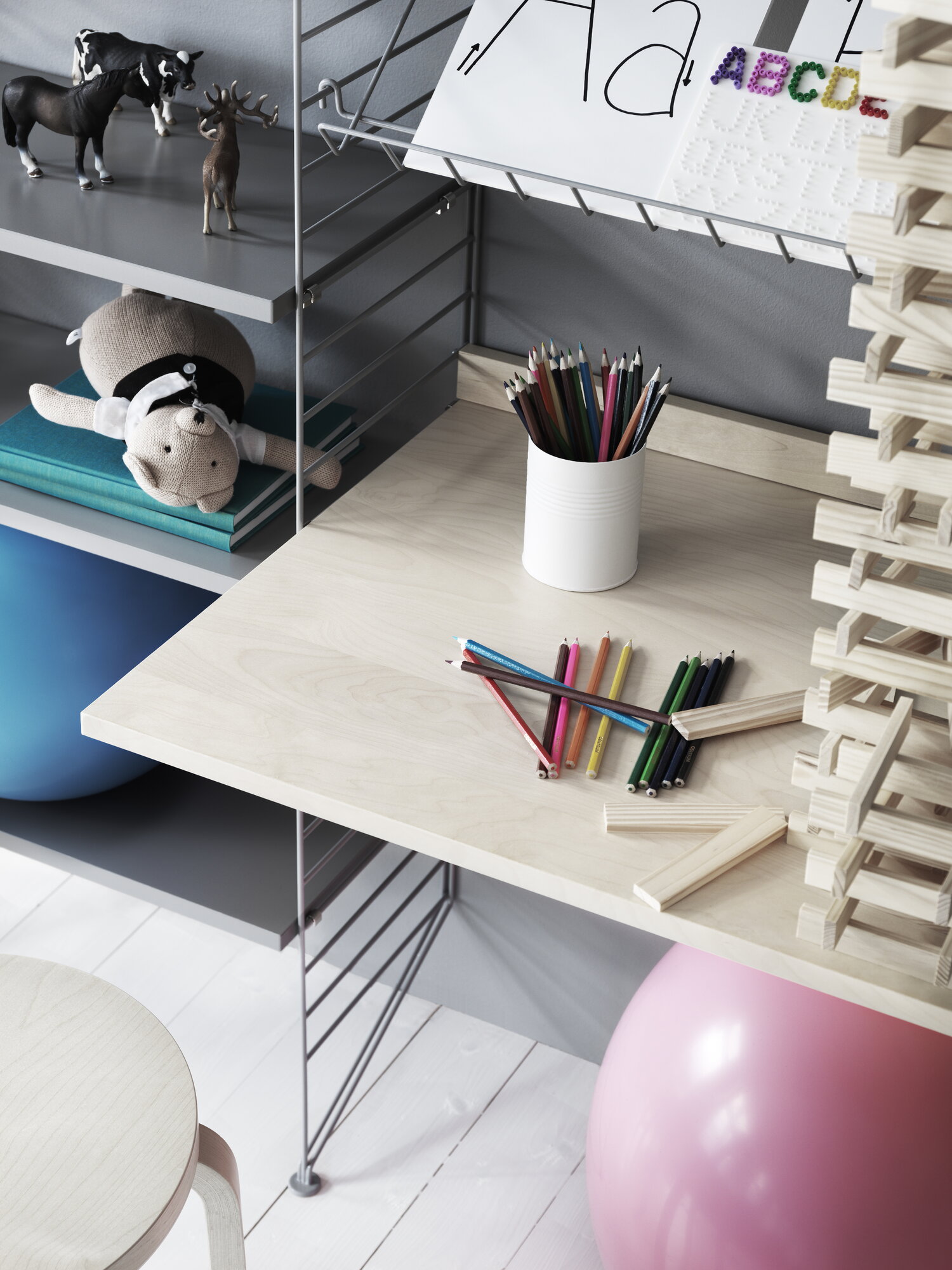 String Furniture String work desk, oak | Finnish Design Shop