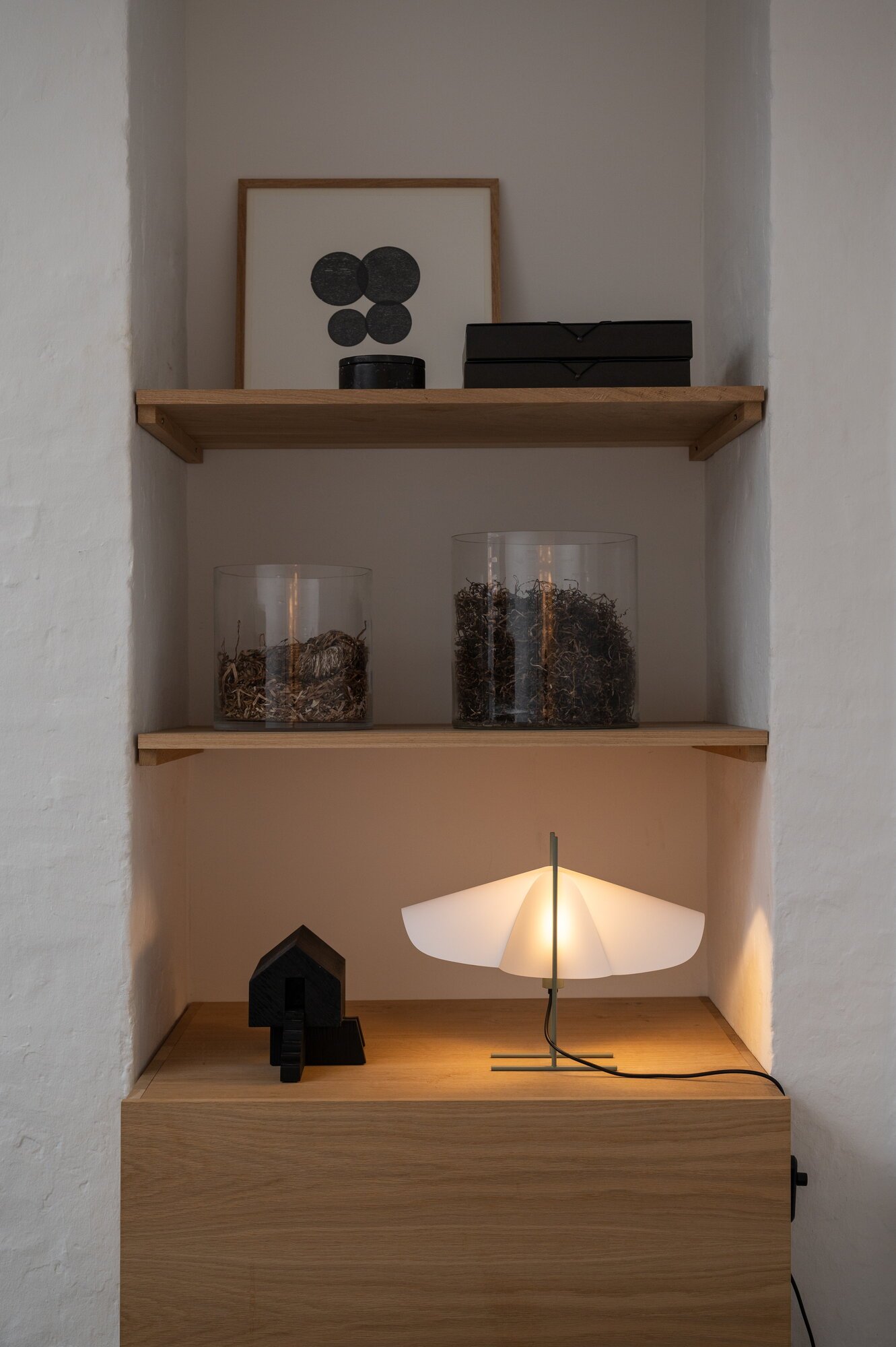 Motarasu Cho table lamp, white - matcha | Finnish Design Shop