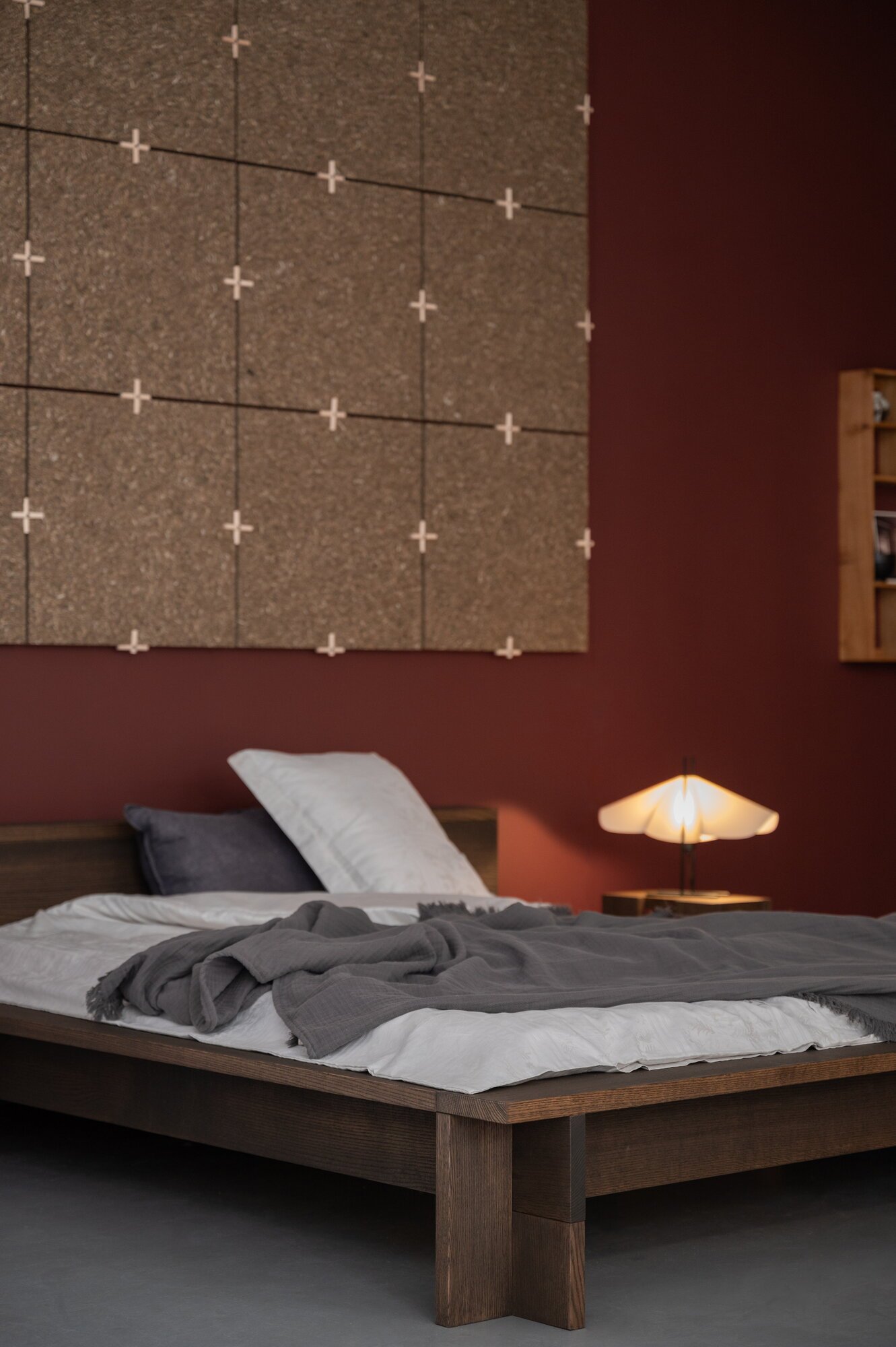 Motarasu Cho table lamp, white - terracotta | Finnish Design Shop