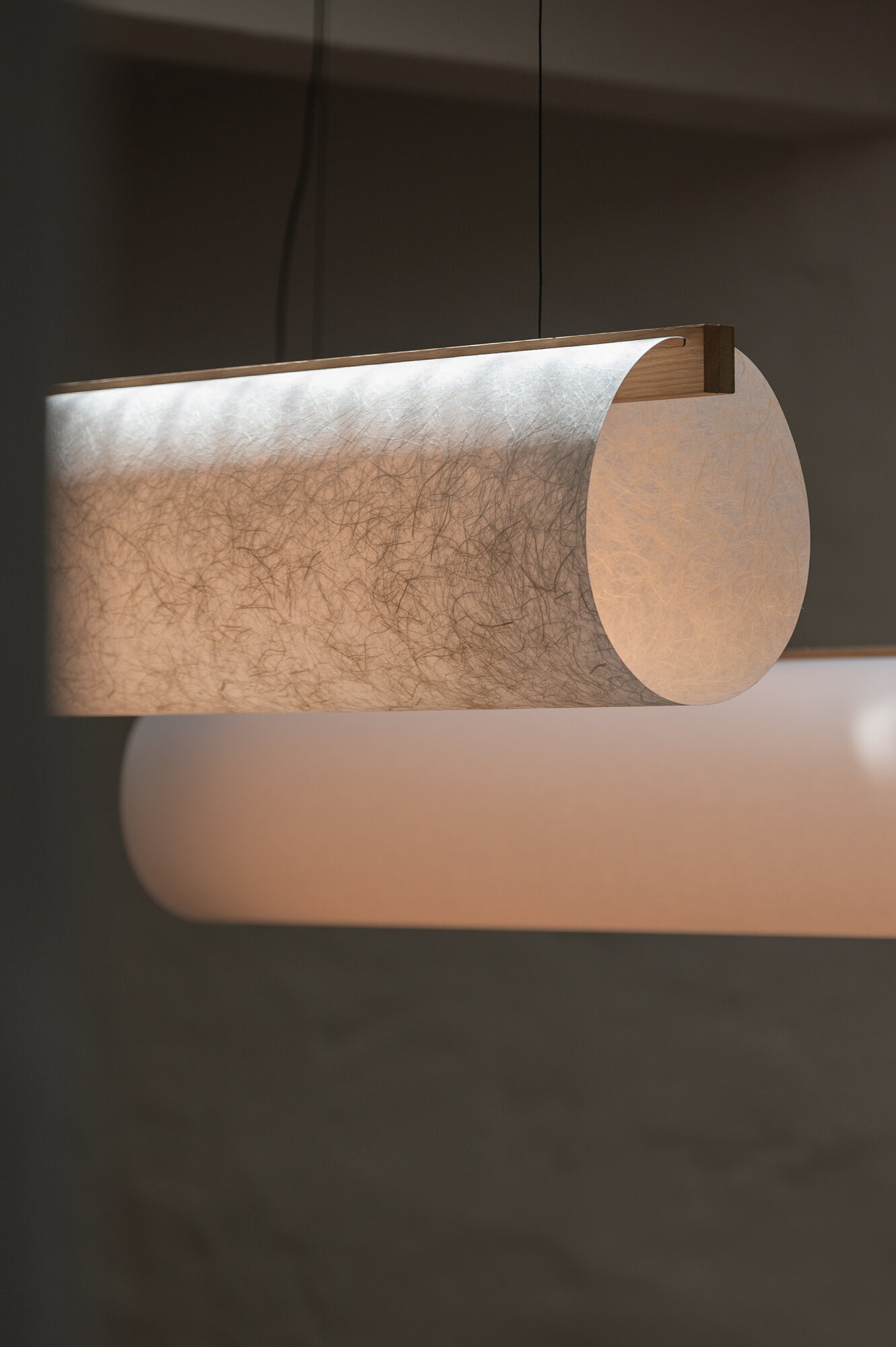 Motarasu Enso 120 pendant, white - oak | Finnish Design Shop