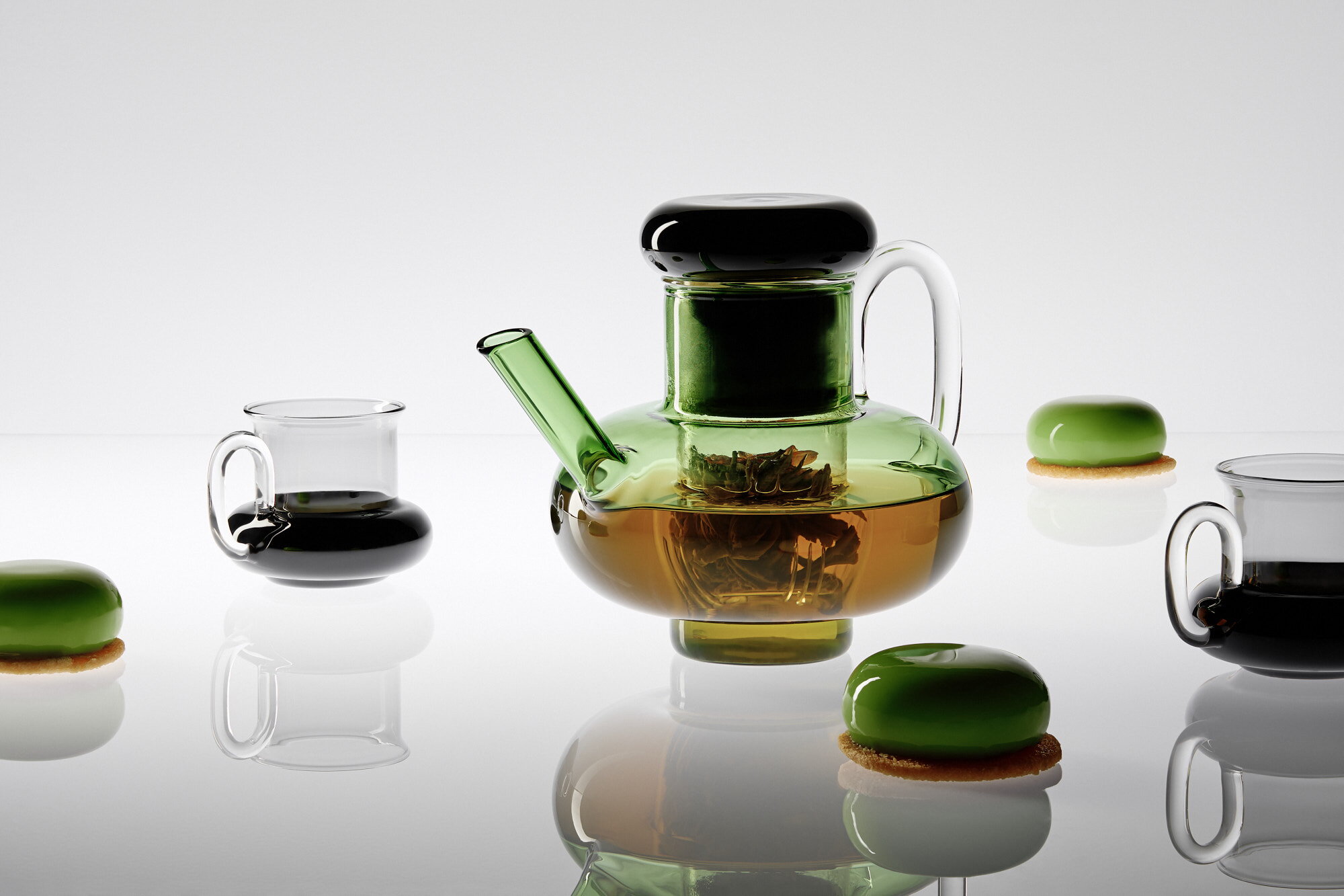 Tom Dixon Bump tea cup, 2 pcs, black | Finnish Design Shop UK