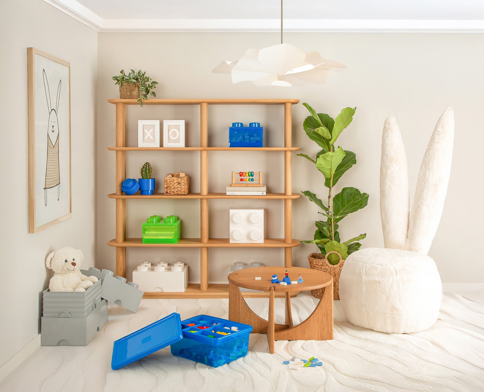 Room Copenhagen Lego Storage Brick 4 Top Lid, translucent light green ...