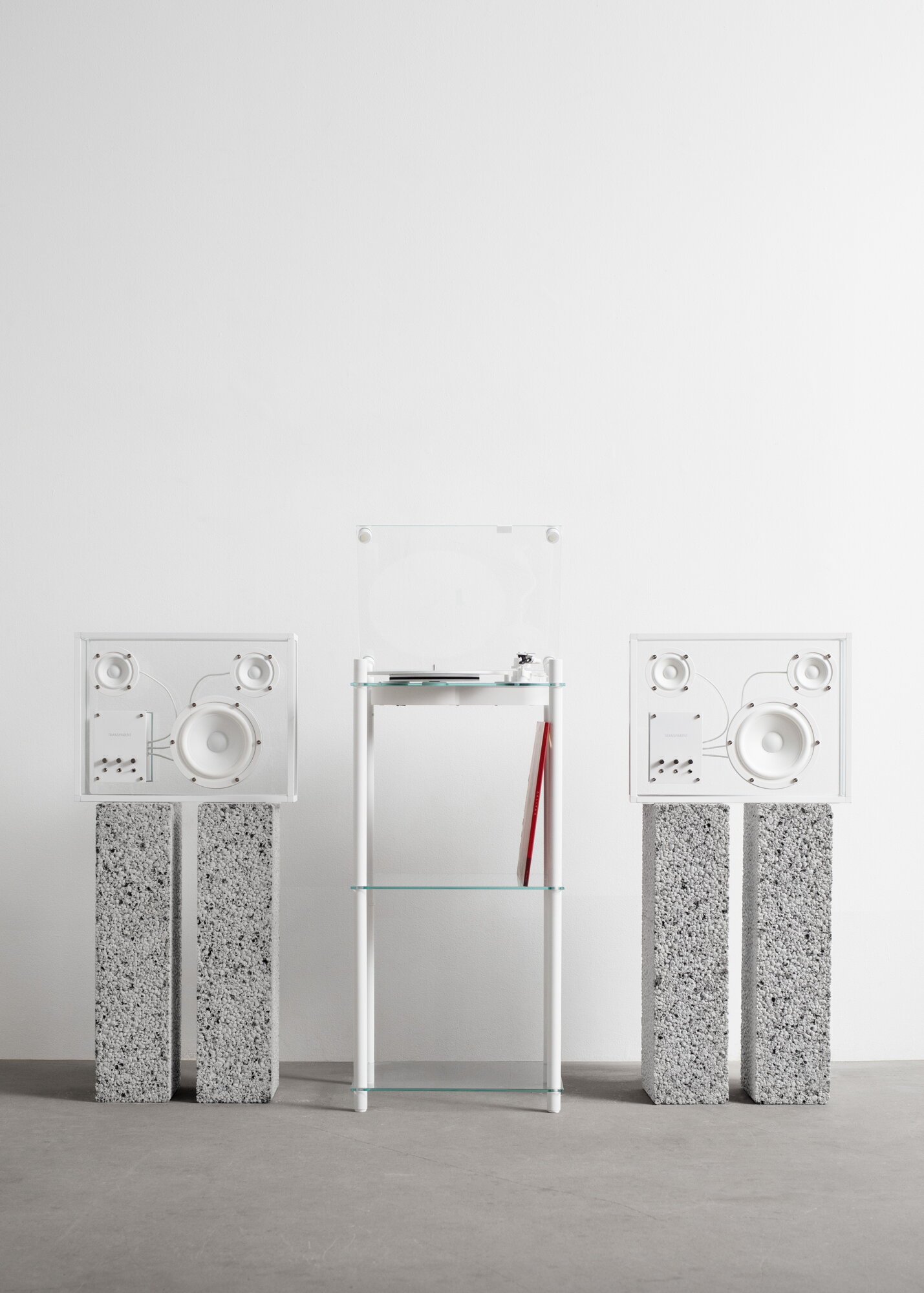 Transparent Turntable Stand, white | Finnish Design Shop
