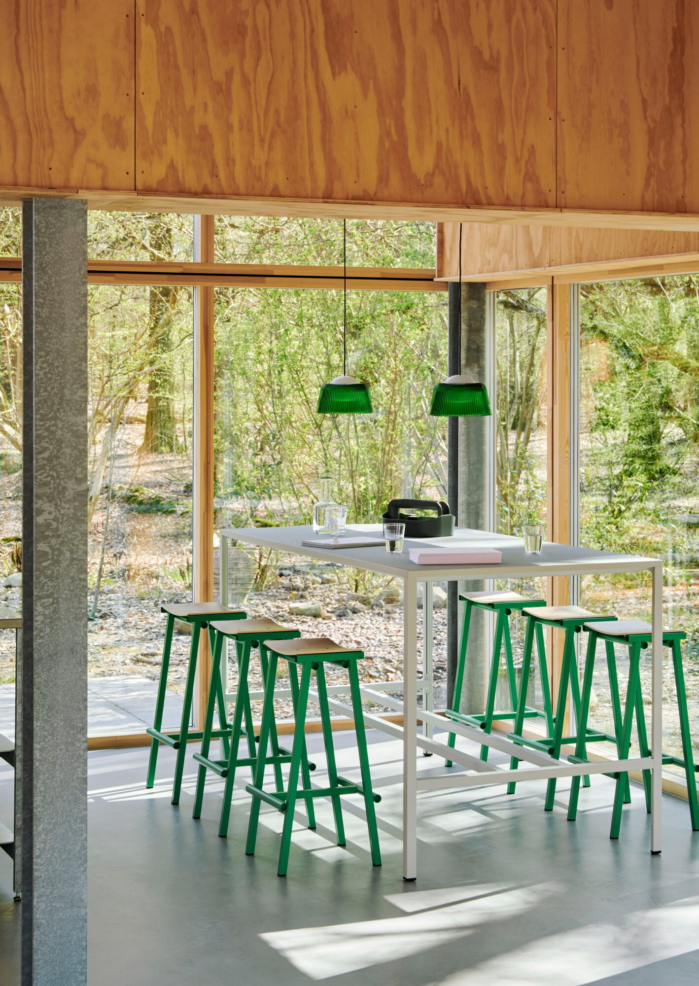 HAY Brim pendant, 24,5 cm, bottle green glass | Finnish Design Shop