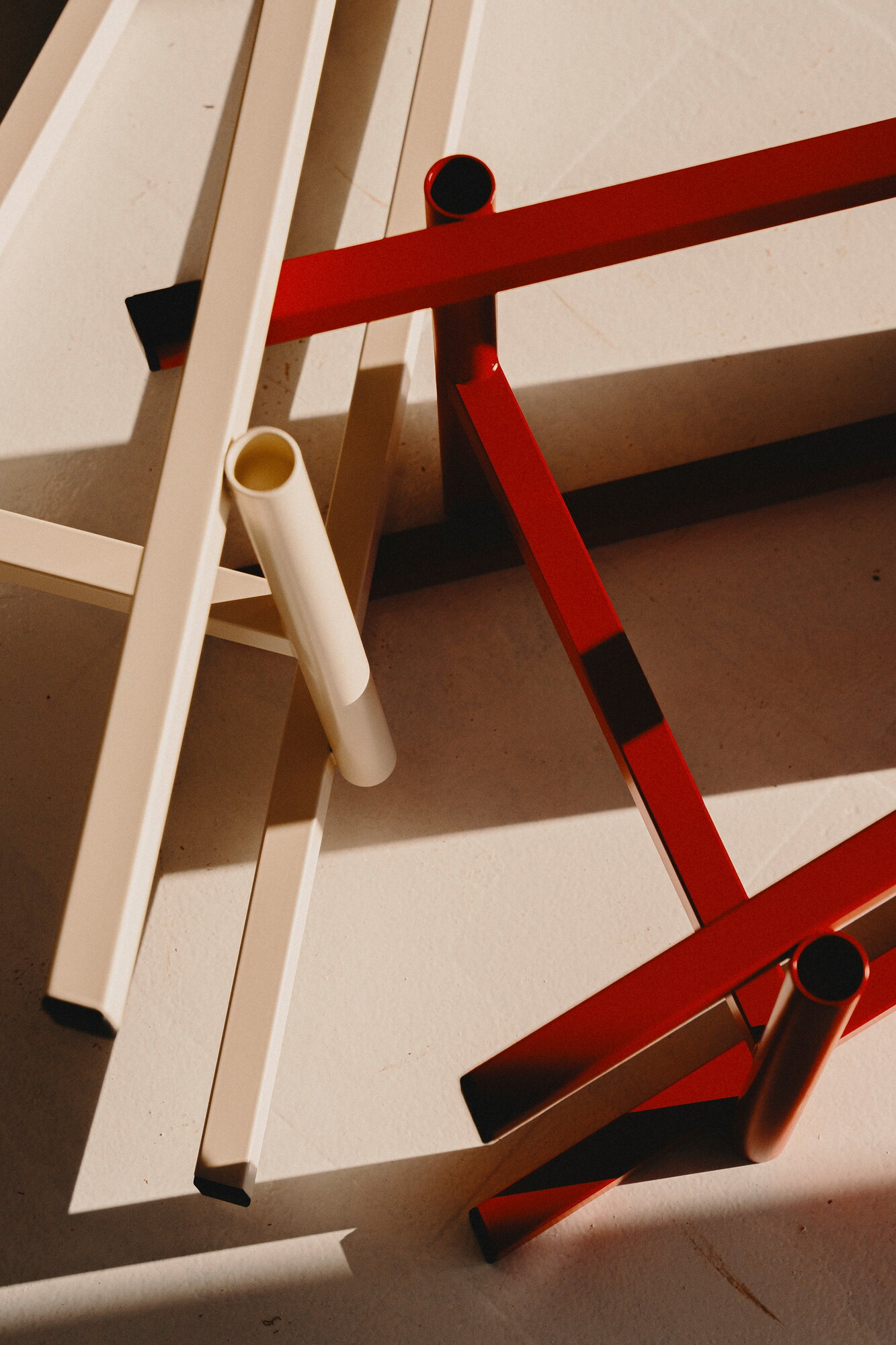 HAY Taburete 8 bar stool, high, 75 cm, signal red - lacquered oak ...