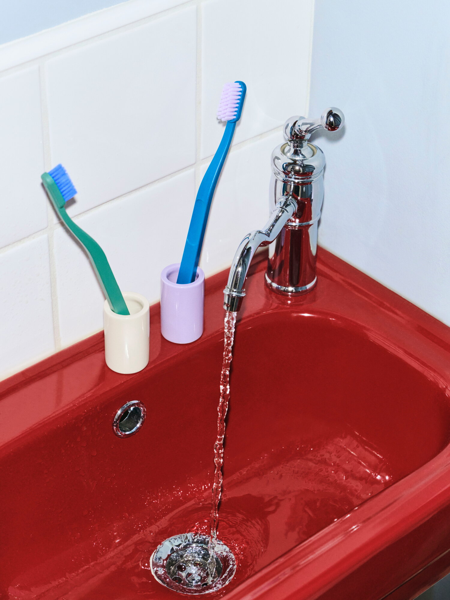 HAY Tann toothbrush, pine green - blue | Finnish Design Shop