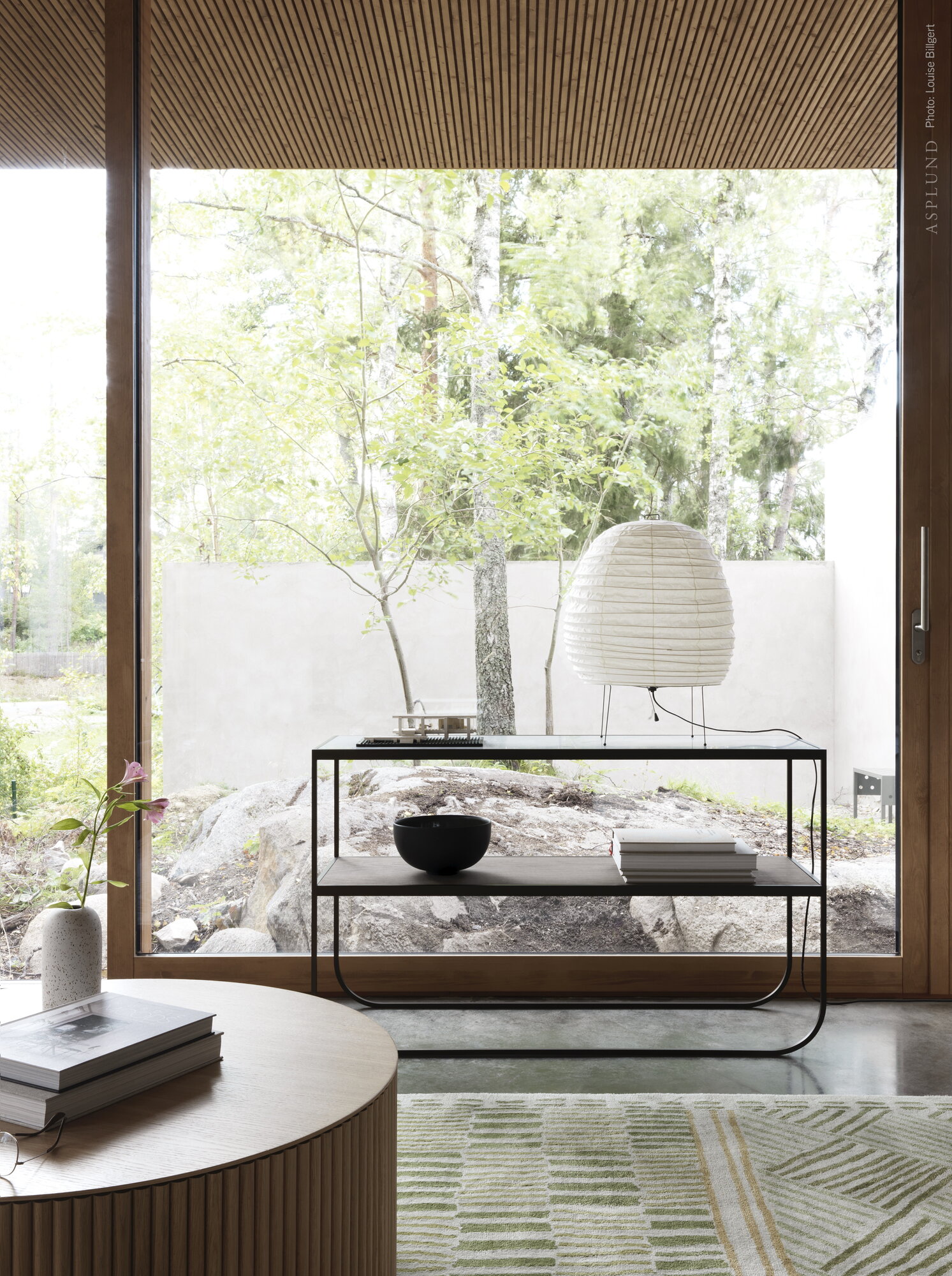 Asplund Grand Palais coffee table, 92 cm, teak stained ash | Finnish ...