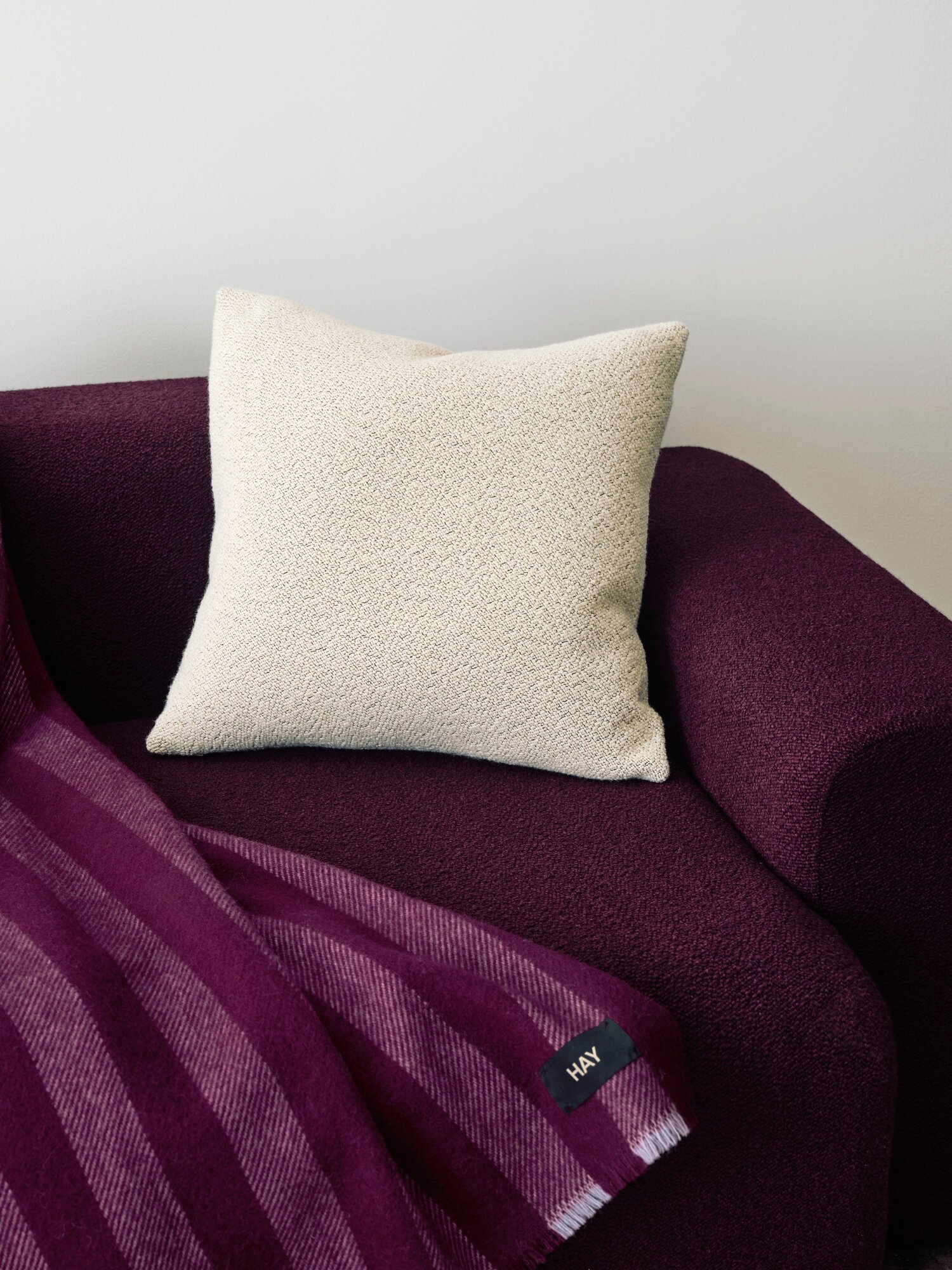 HAY Duo throw, 130 x 180 cm, plum | Finnish Design Shop