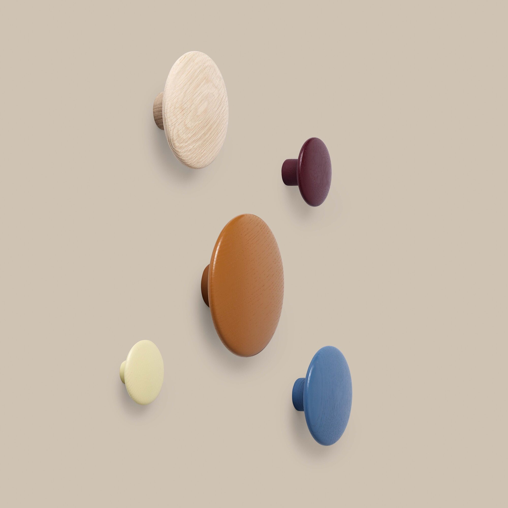 Muuto Dots Wood coat hook, oak | Finnish Design Shop