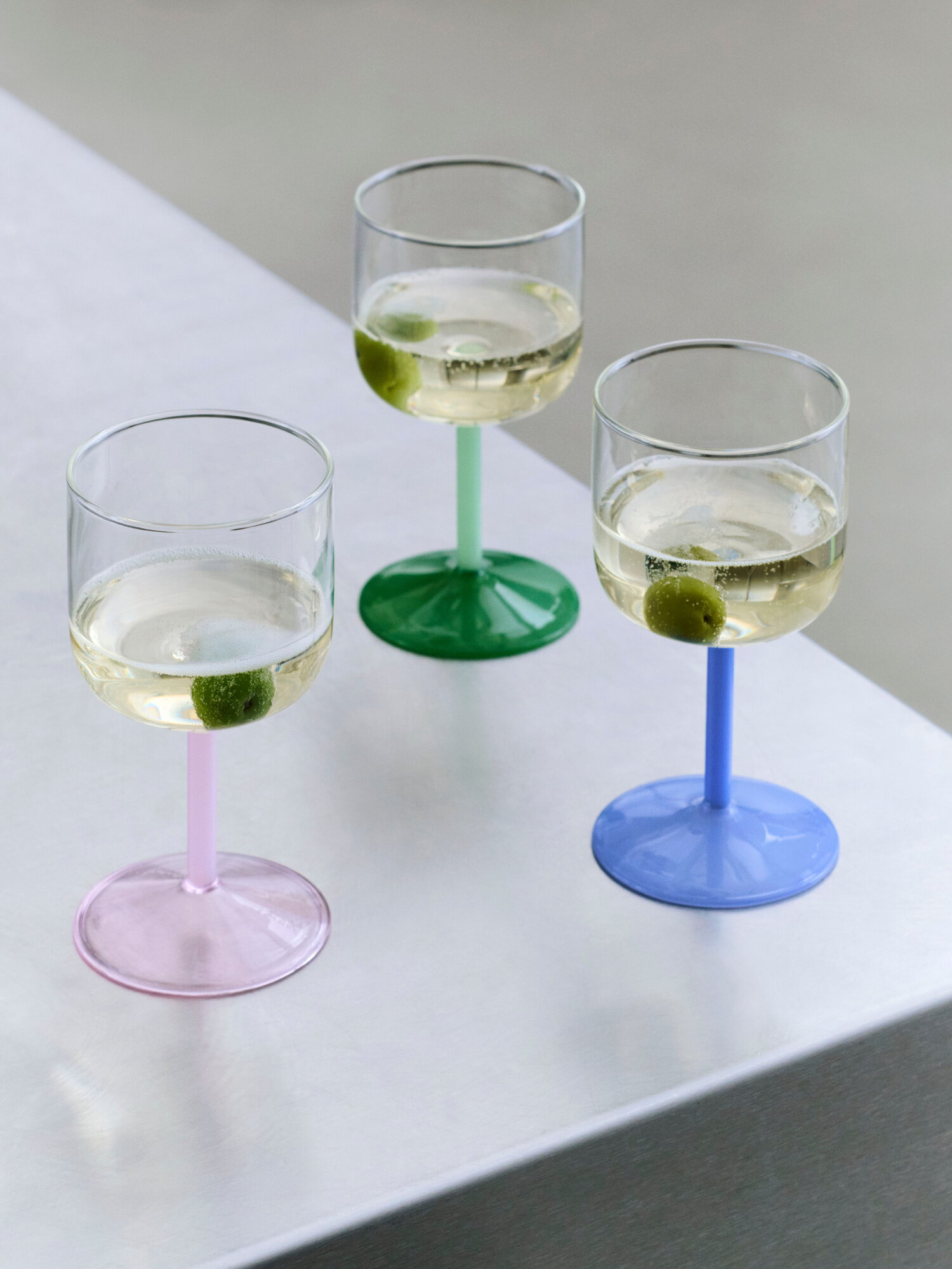 HAY Tint wine glass, 2 pcs, green | Finnish Design Shop UK