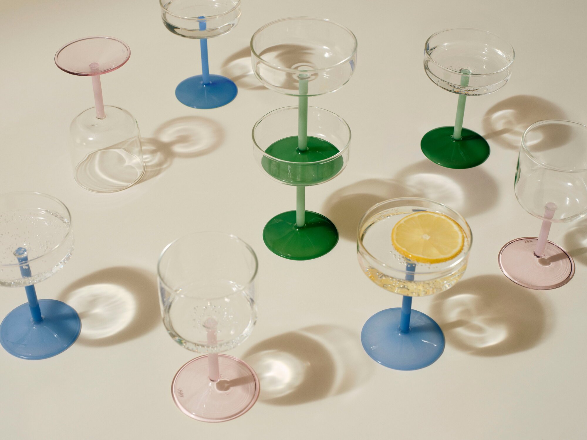 HAY Tint coupe glass, 2 pcs, light blue | Finnish Design Shop