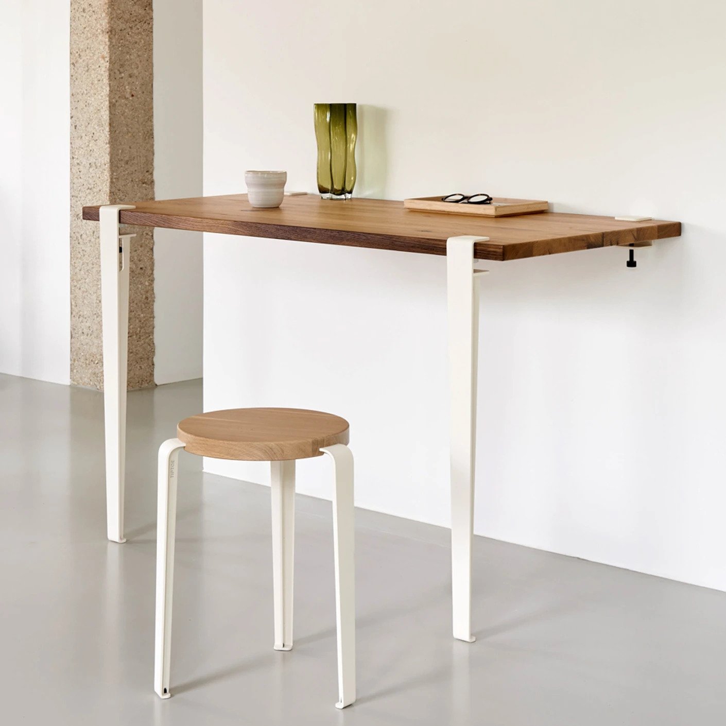 TIPTOE Table and desk leg 75 cm, 1 piece, cream white | Finnish Design Shop