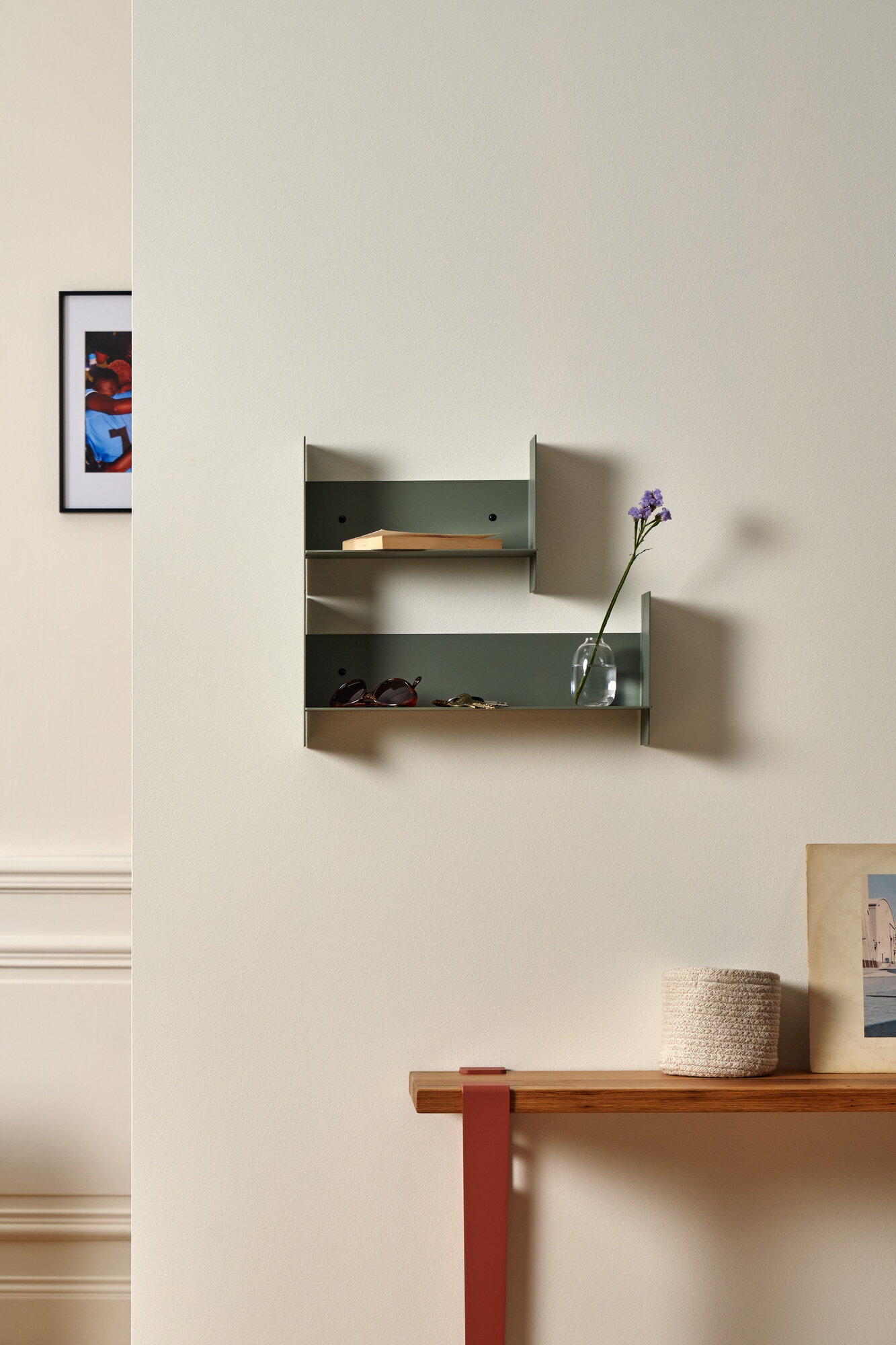 TIPTOE PLI shelf, 30 cm, eucalyptus grey | Finnish Design Shop