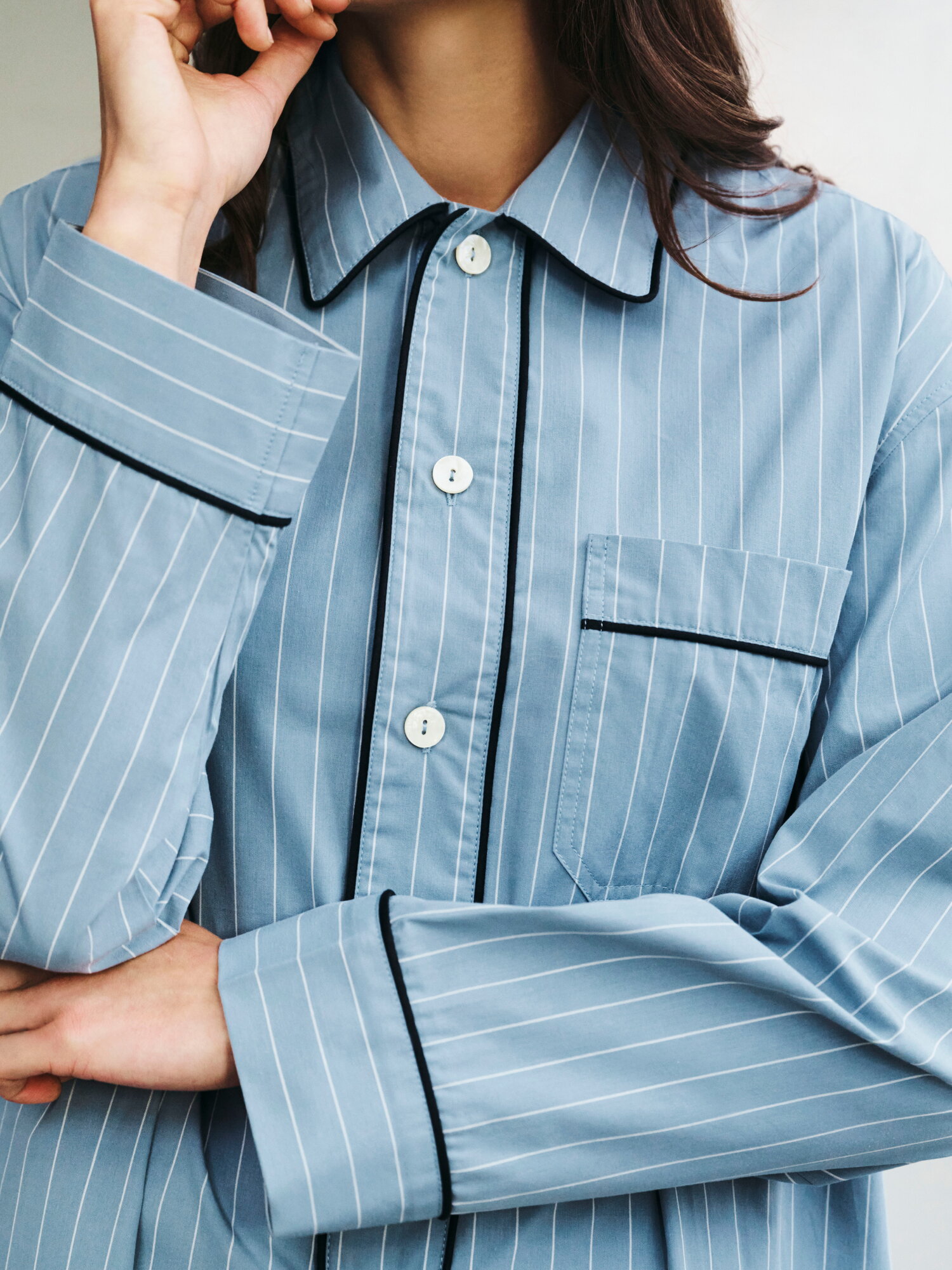 HAY Fineline long nightshirt, blue | Finnish Design Shop
