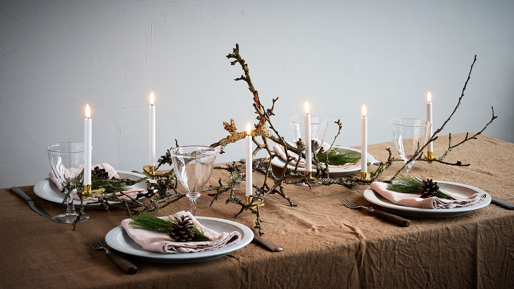 Uyuni Lighting LED mini taper candles with clips, 4 pcs, 13,8 cm, white ...