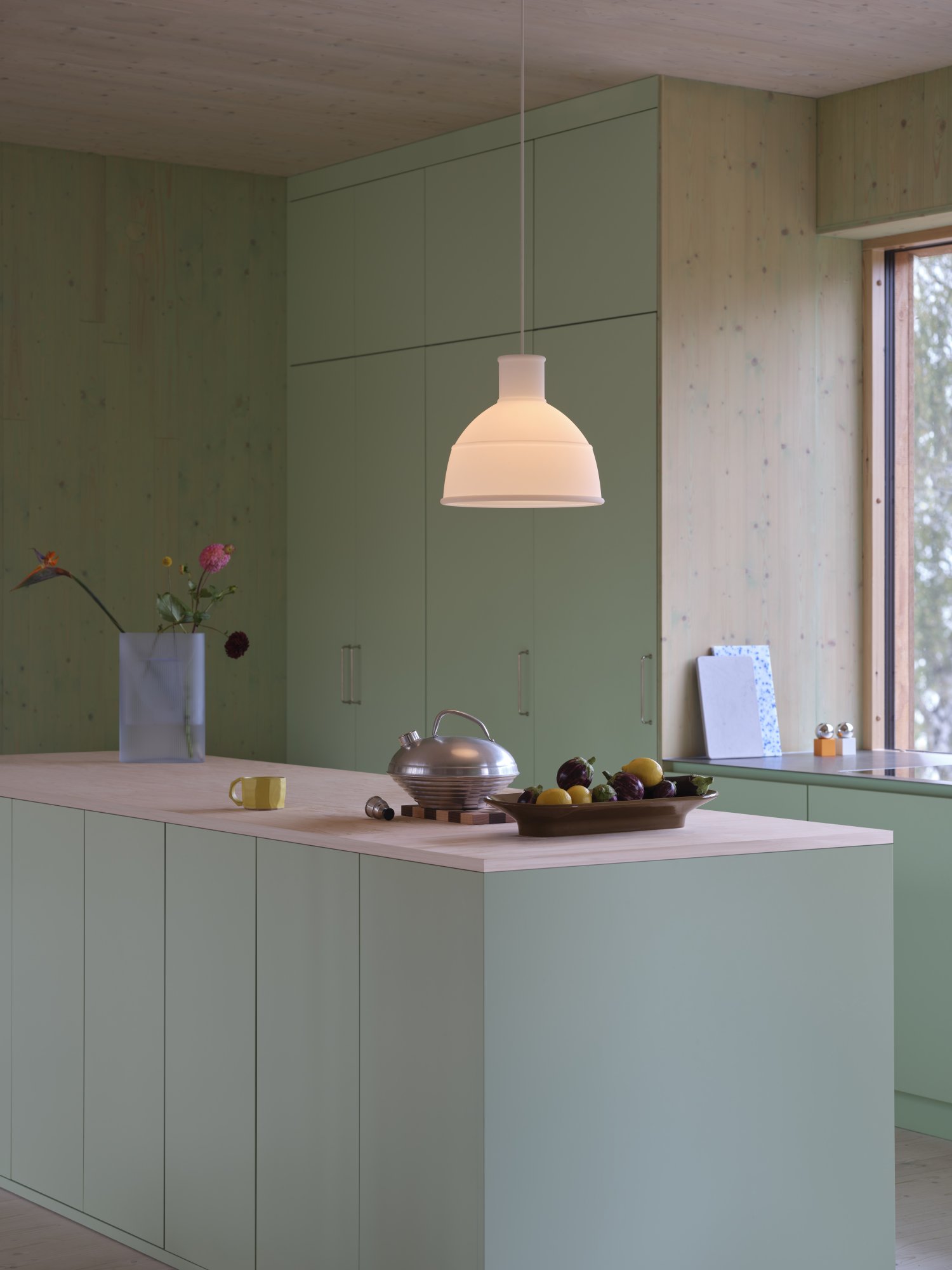 Muuto Unfold pendant lamp, translucent white | Finnish Design Shop UK