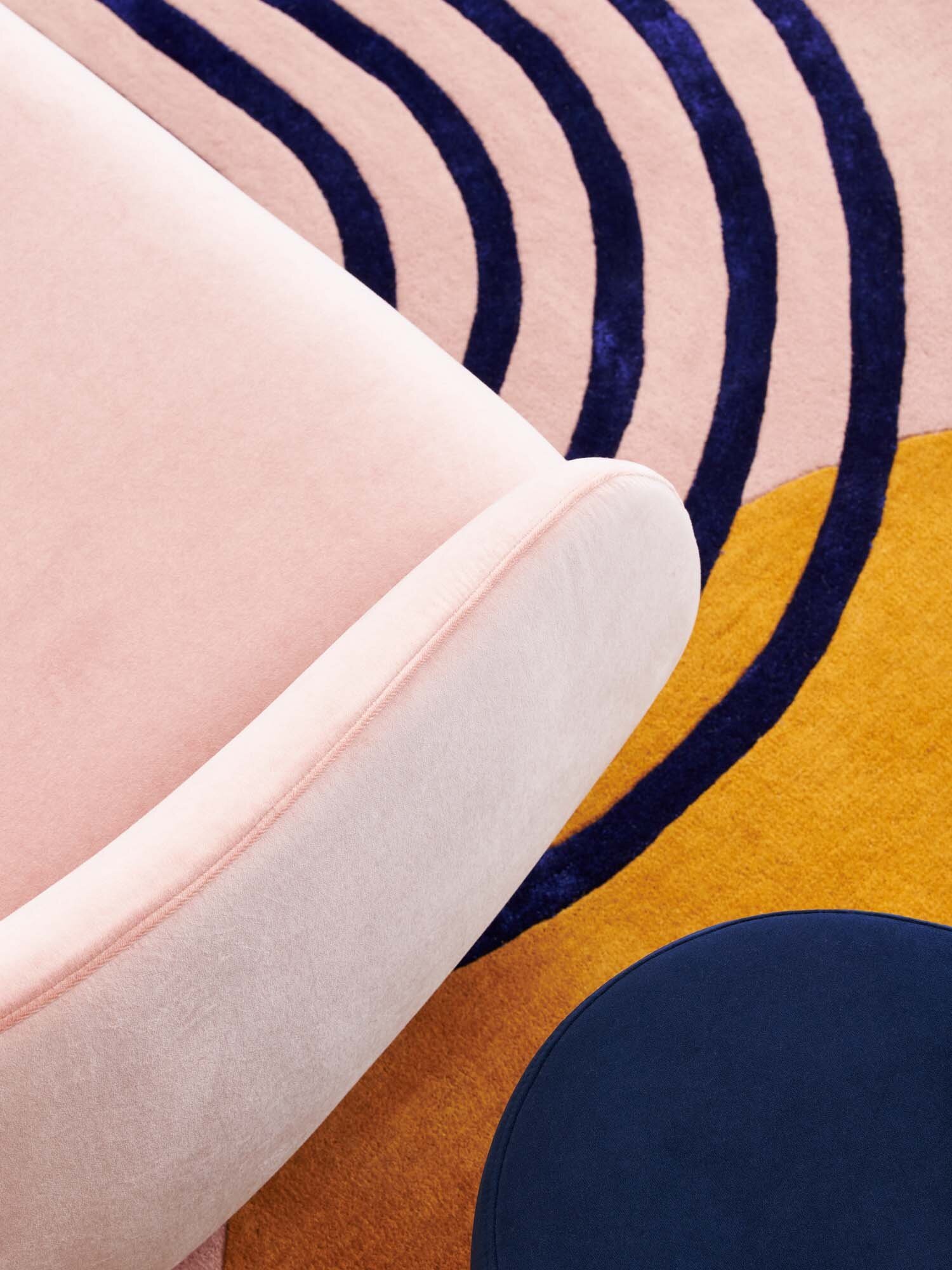 Finarte Atrium rug, pink-gold | Finnish Design Shop